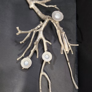 Unique Silver Tree Branch Candelabra 4 Candle Holders 23 Inches Long - Etsy