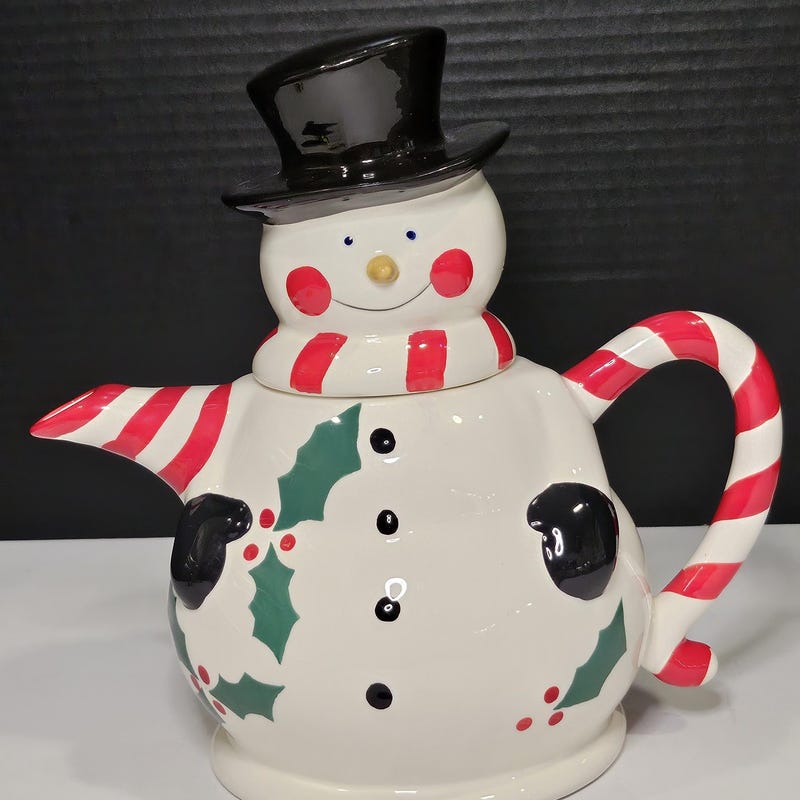 Snowman Teapot - Etsy