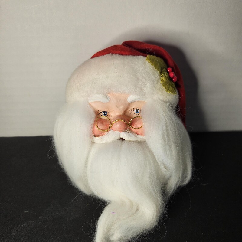 Santa Head Ornament - Etsy