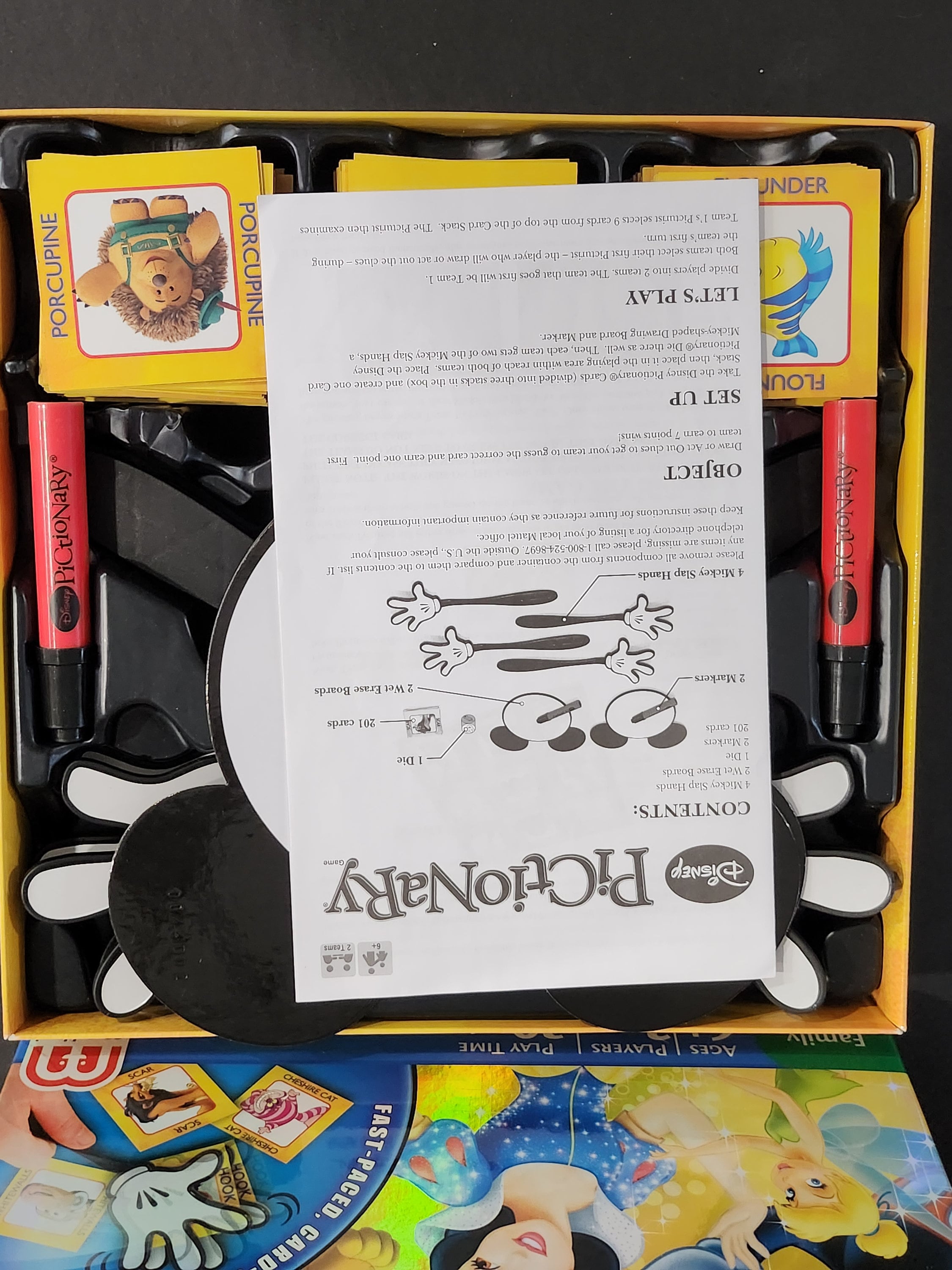 Disney Pictionary Family Board Game by Mattel Collectible Pieces All ...