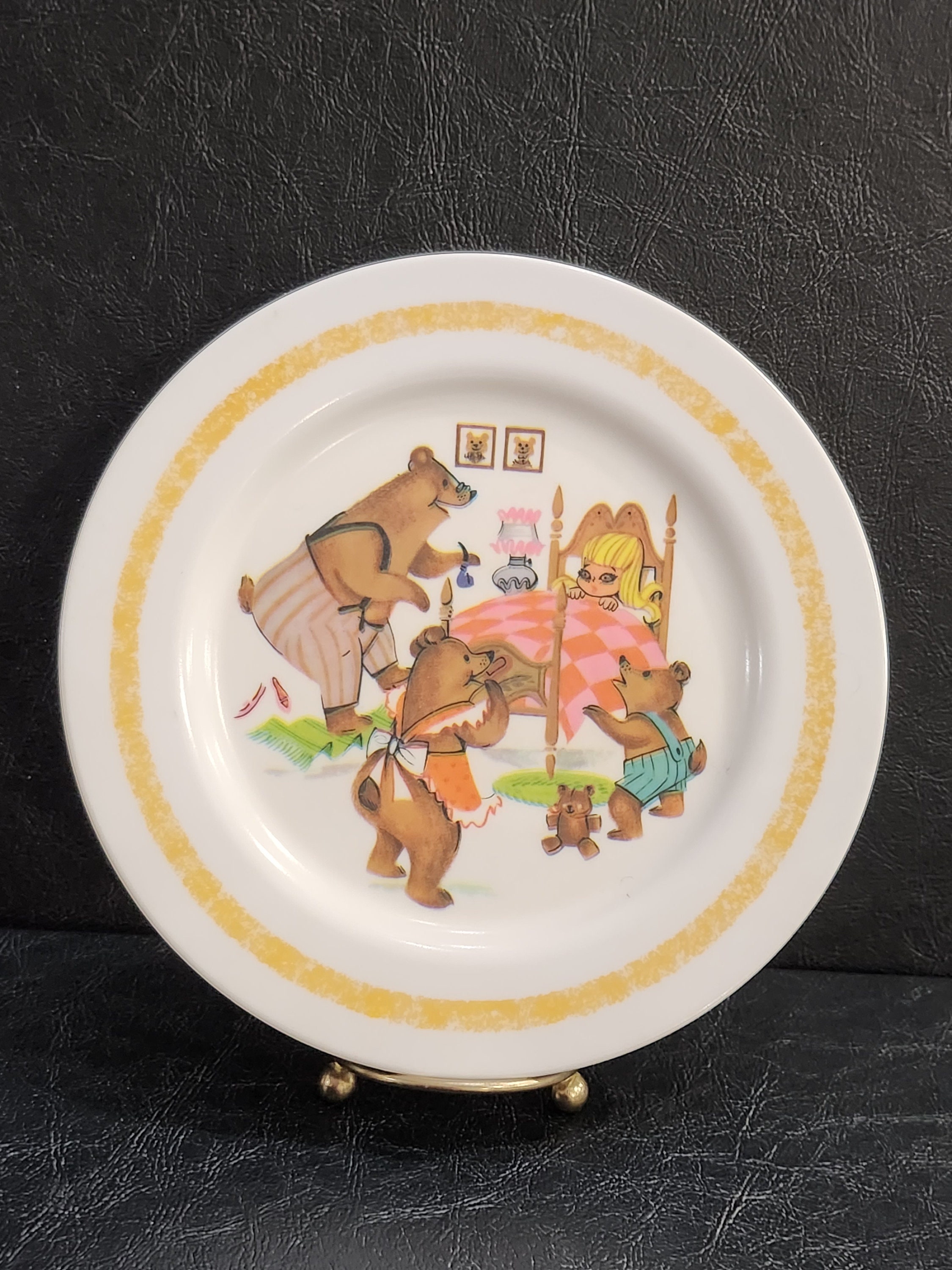 Vintage Oneida Deluxe Goldilocks and the Three Bears Plate Bowl Set ...