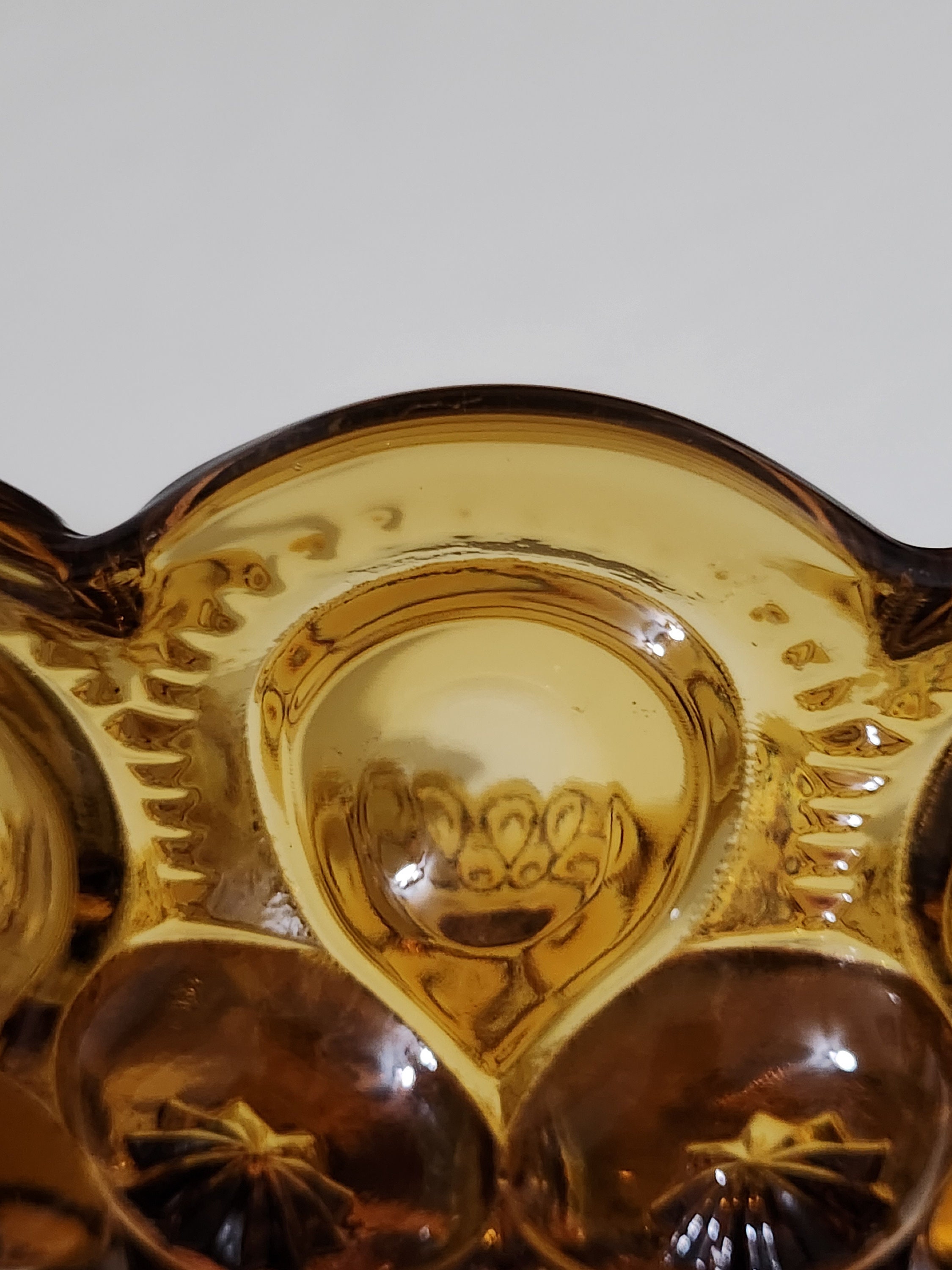 LE Smith Glass Amber Moon and Stars Pedestal Bowl - Etsy