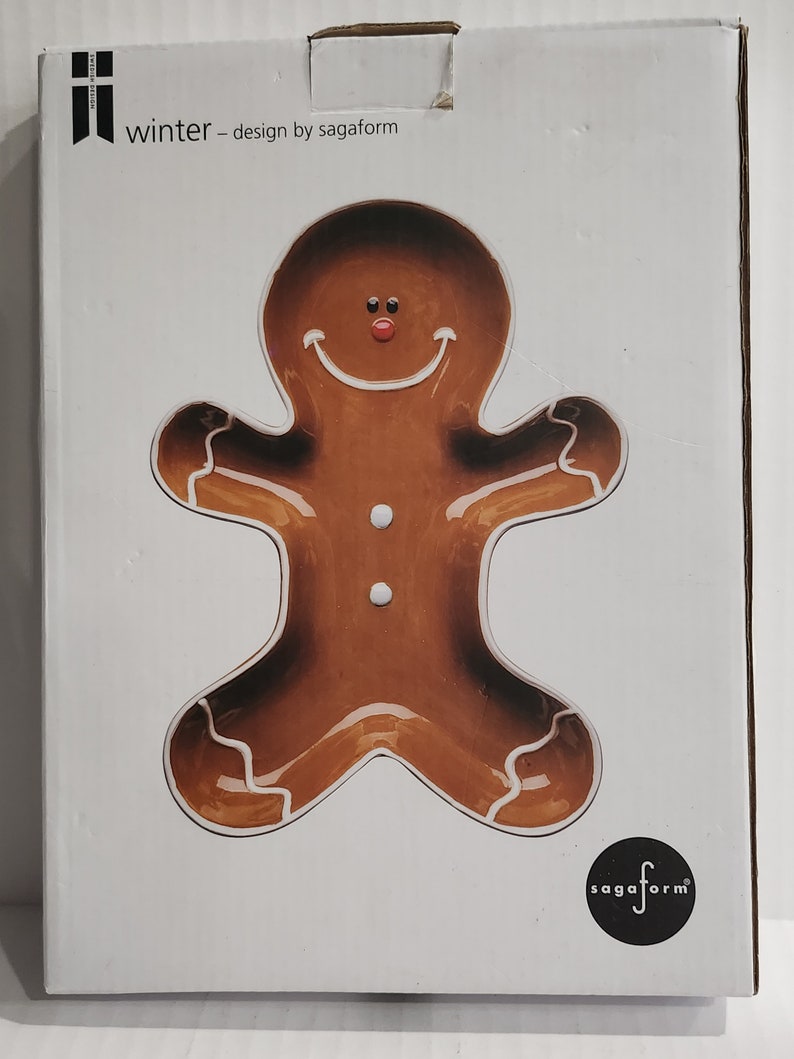 Swedish Sagaform Gingerbread Man Serving Bowl Ceramic NIB - Etsy