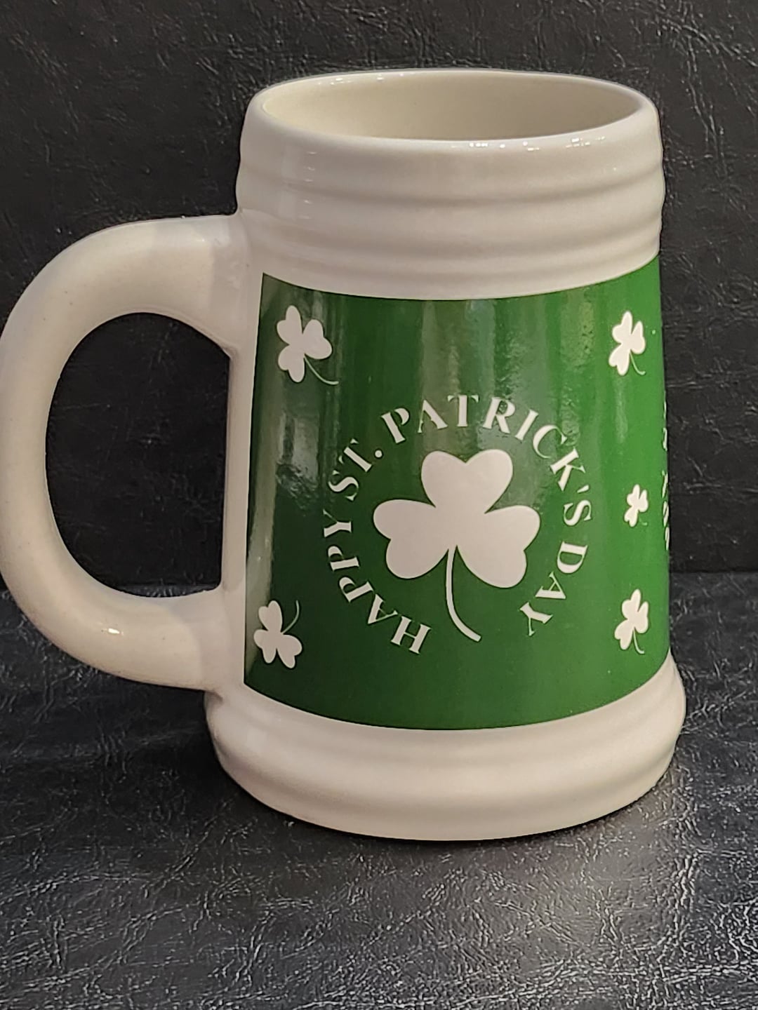 Large Happy St. Patrick's Day Stein Beer Coffee Mug Green Irish/mty ...