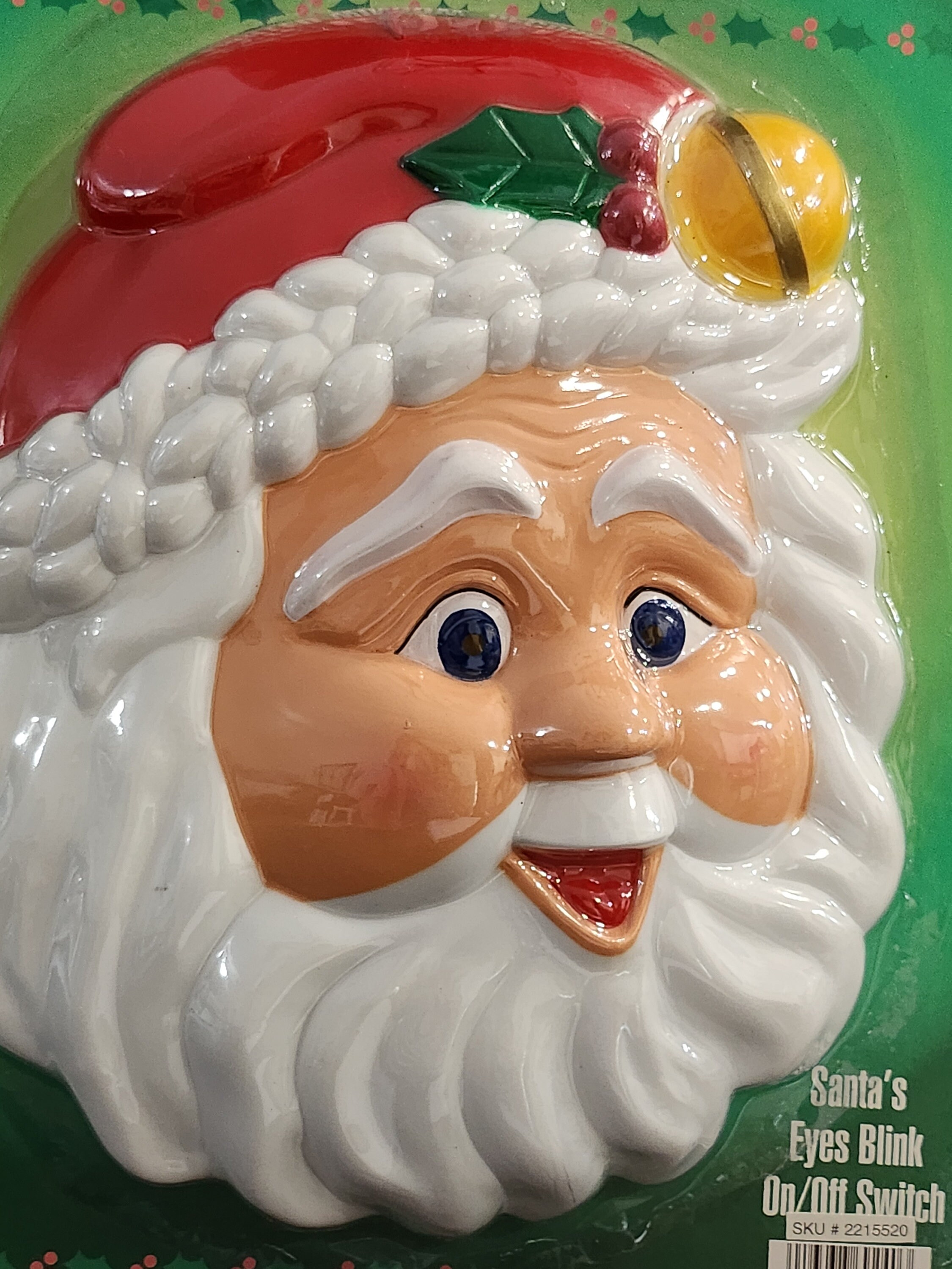 Vintage Christmas Display Winking Blinking Santa Claus Lighted Window ...