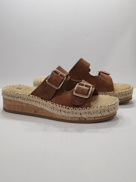White Mountain Women's Tan Platform Mules / Clogs Sho… - Gem