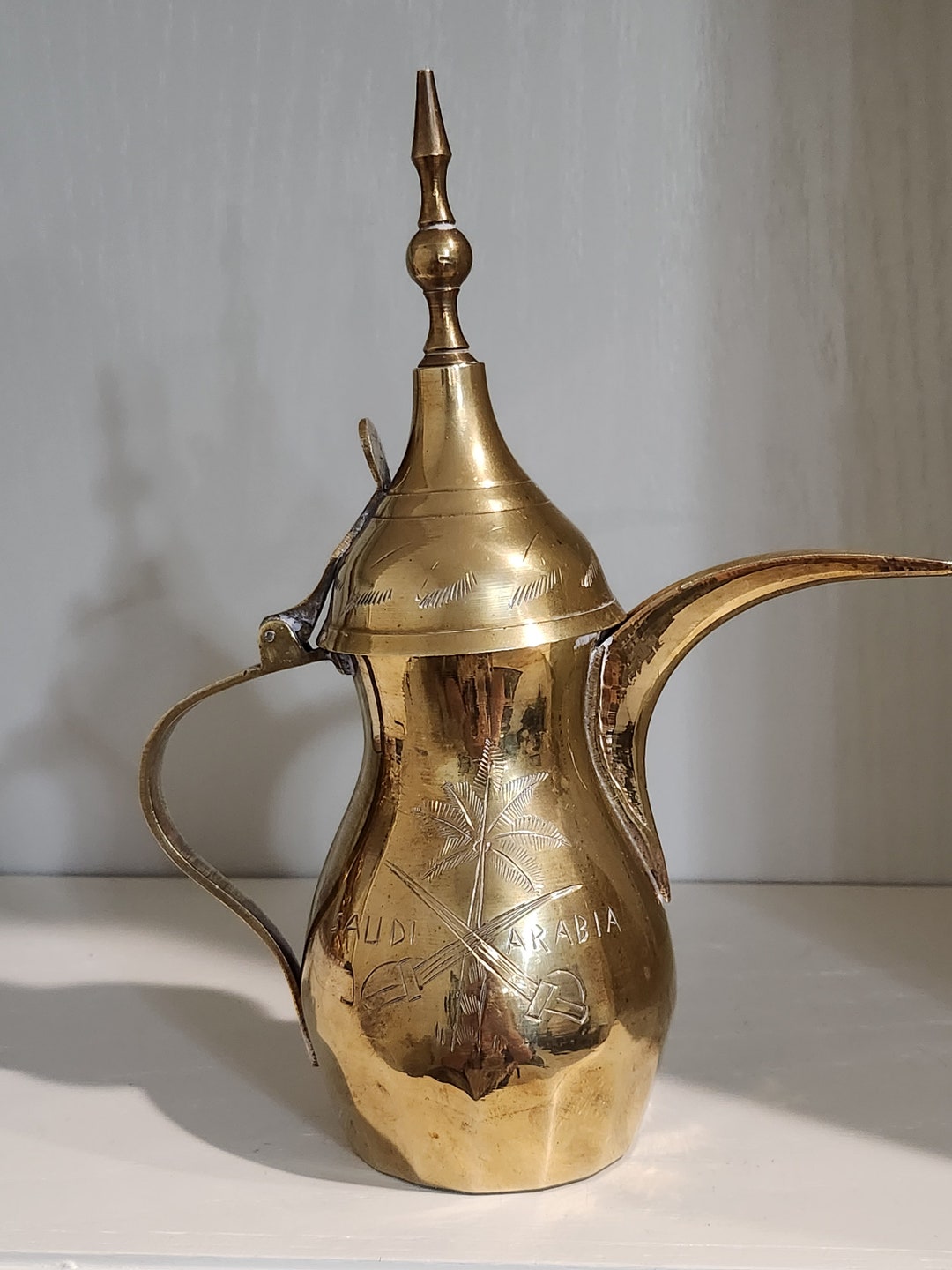 Mid Century Modern Vintage Saudi Arabian Solid Brass Dallah Pot ...