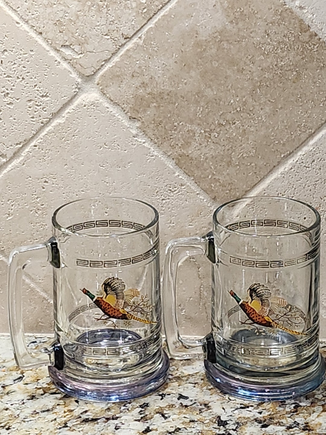 Princess House Pair of Pheasant Beer Mugs/steins Hunting Motif - Etsy
