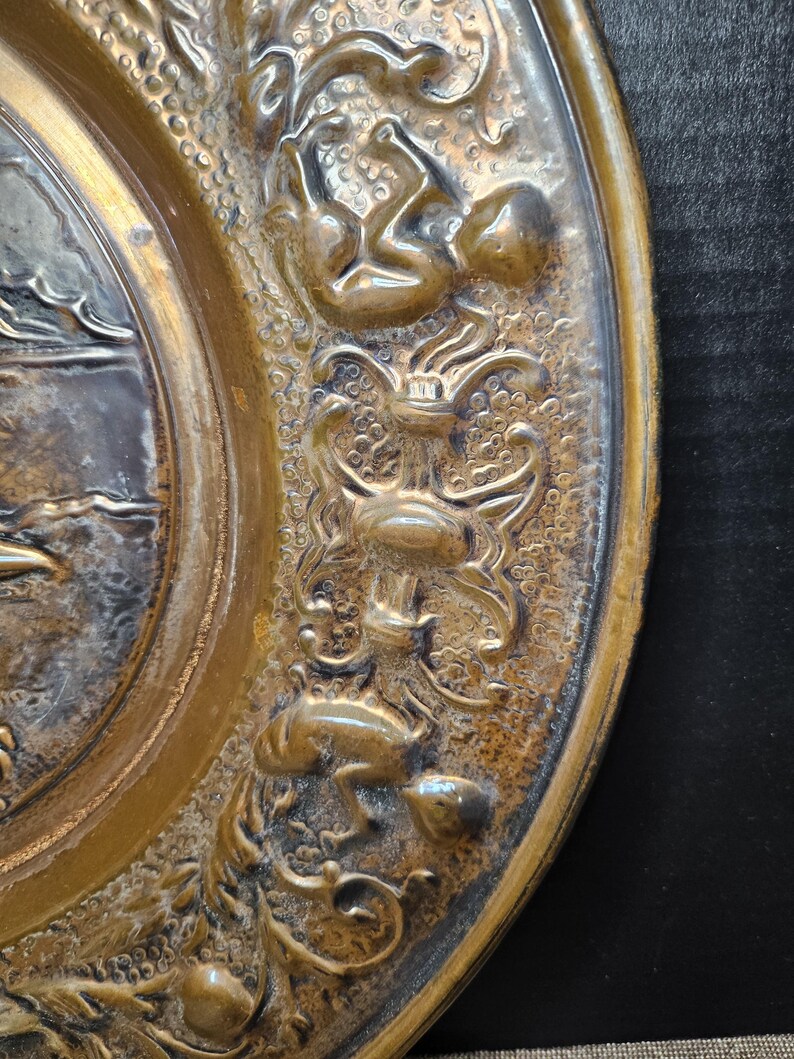Vintage Rare Large Copper Hand Embossed Arizona Road Runner Decorative ...
