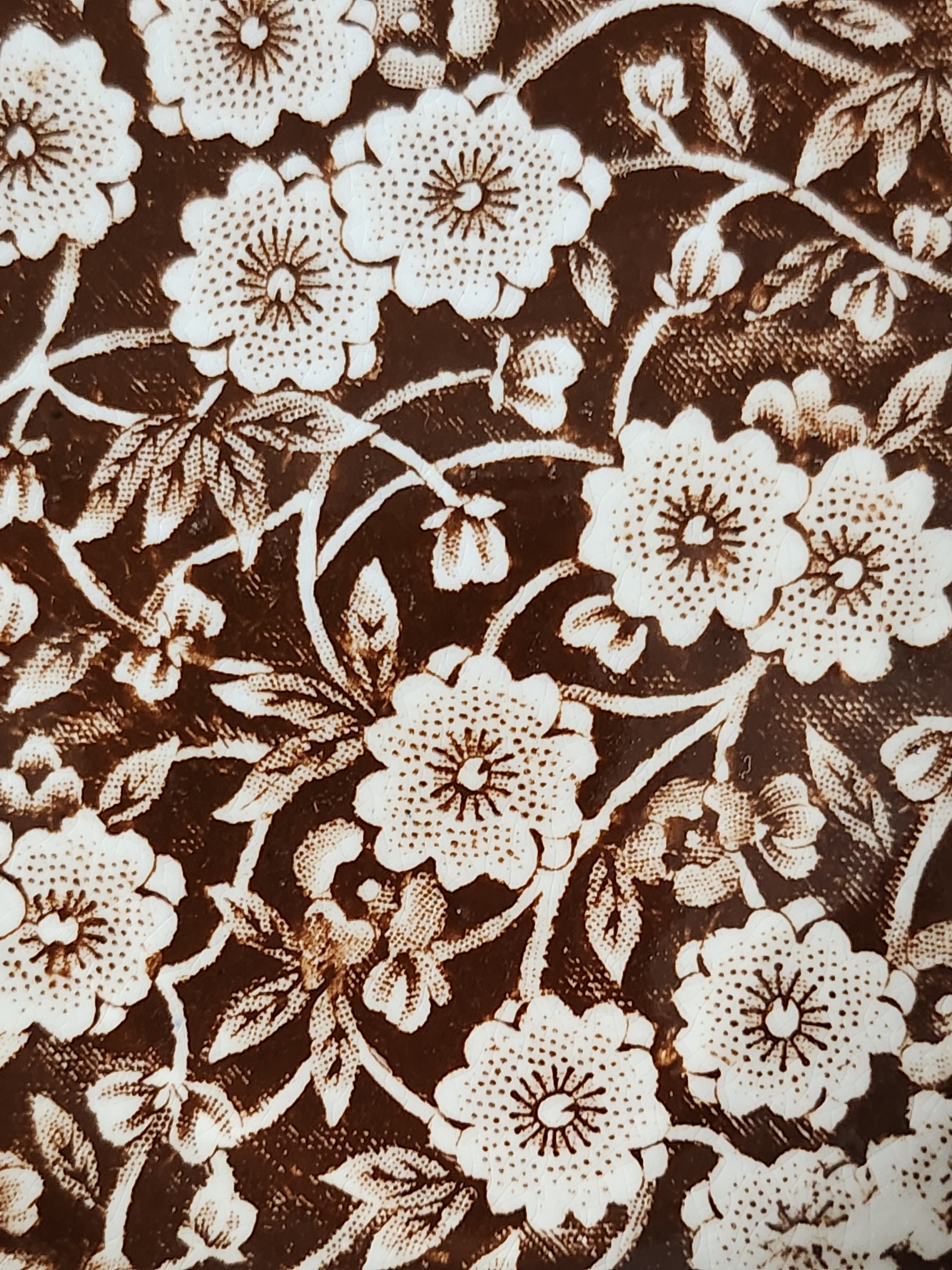 Rare: Staffordshire Brown Calico Pitcher and Oval Bowl - Etsy