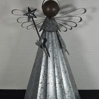 Vintage Rustic Metal Folk Art Angels Set - Etsy
