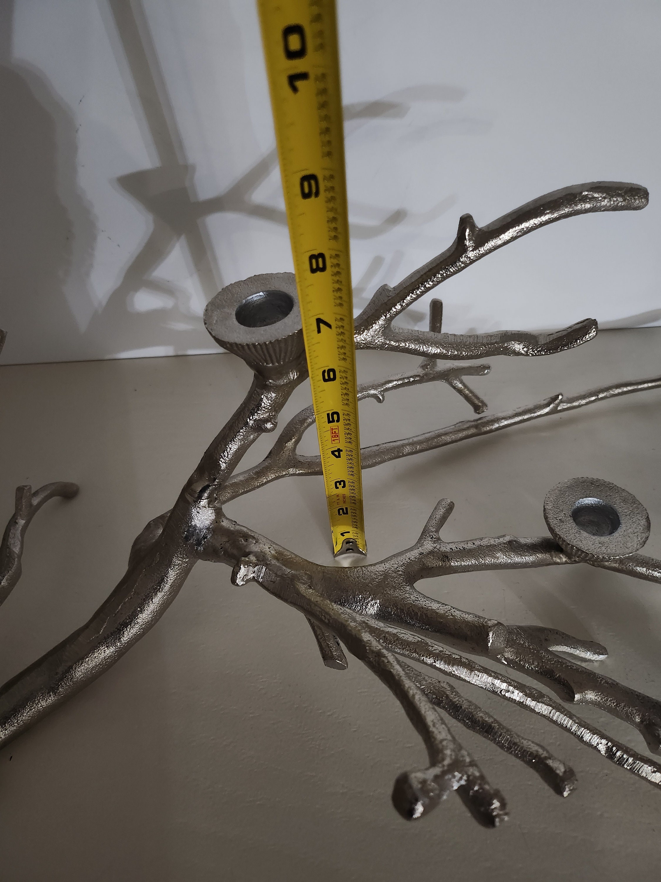 Unique Silver Tree Branch Candelabra 4 Candle Holders 23 - Etsy