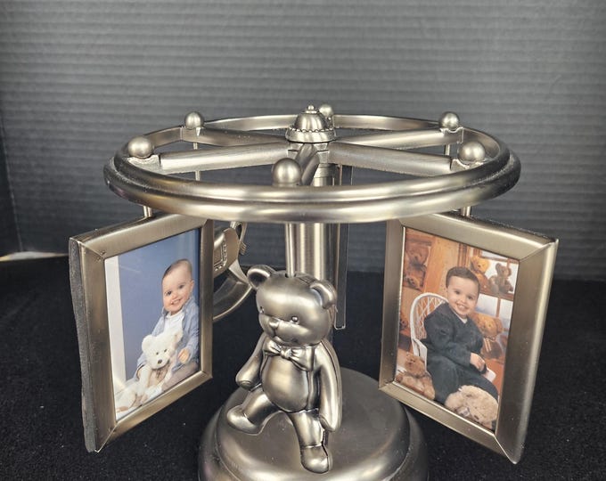 Lawrence Frames Musical Carousel Frame Wind-up Holds Three 2" X 3 ...