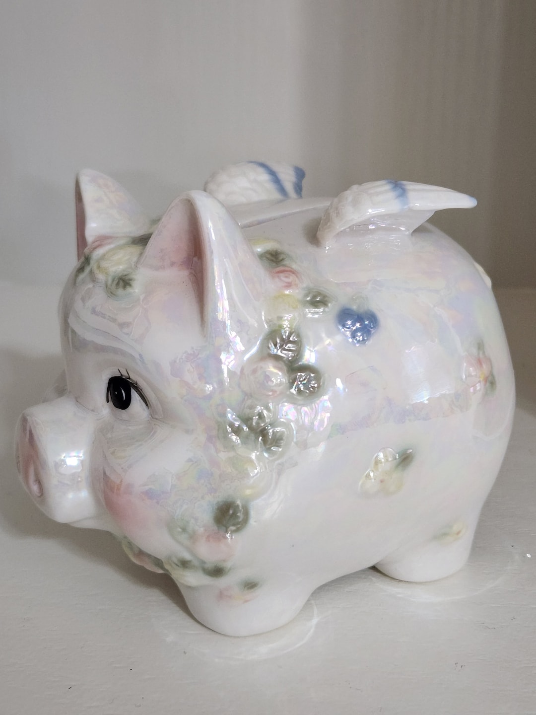 Iridescent Lefton Piggy Bank - Etsy