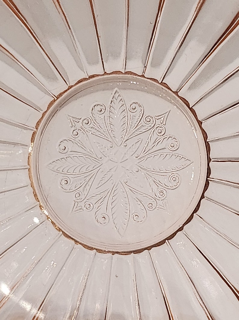 Rare 1930s Pink Depression Glass Square Serving Bowl Pattern by ...