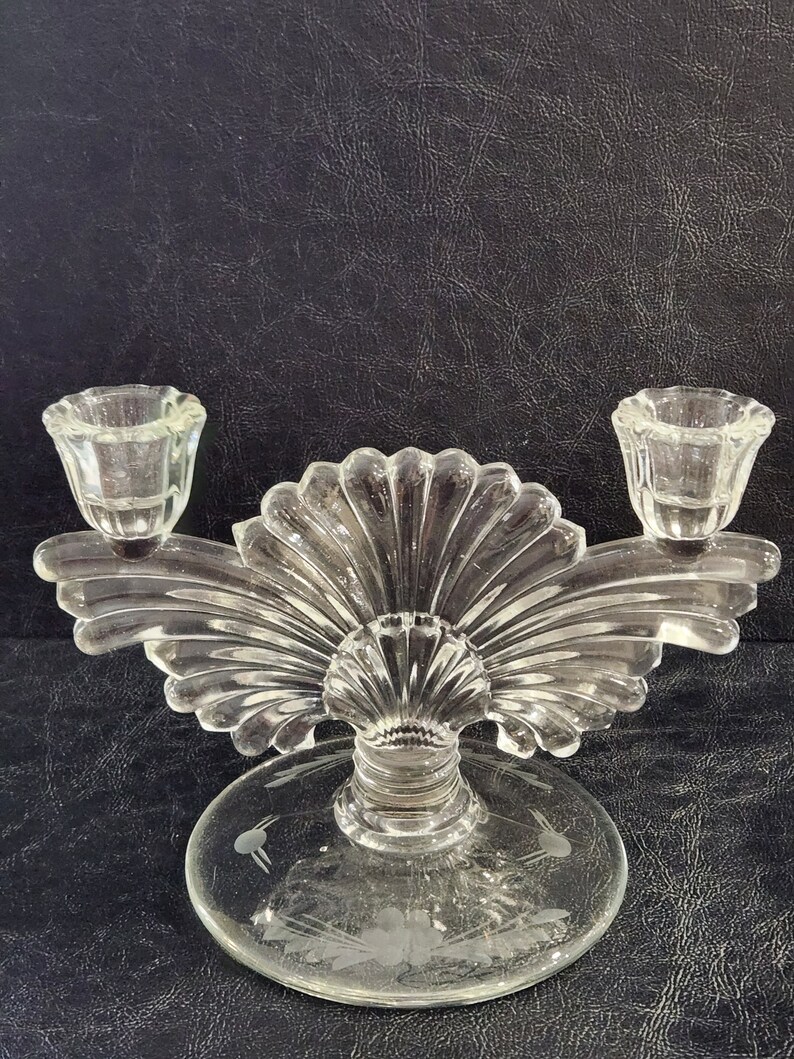 Rare Pair of Vintage Paden City Glass Maya Pattern Double - Etsy