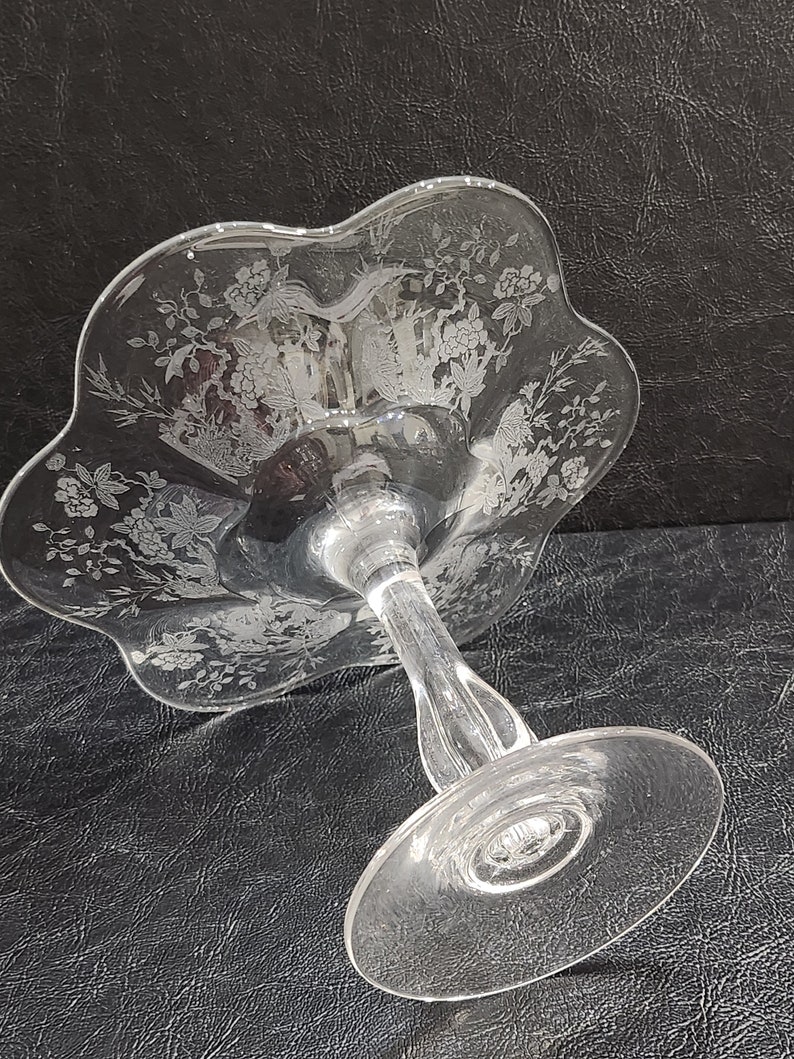 Duncan and Miller Clear Crystal Compote Canterbury With First - Etsy