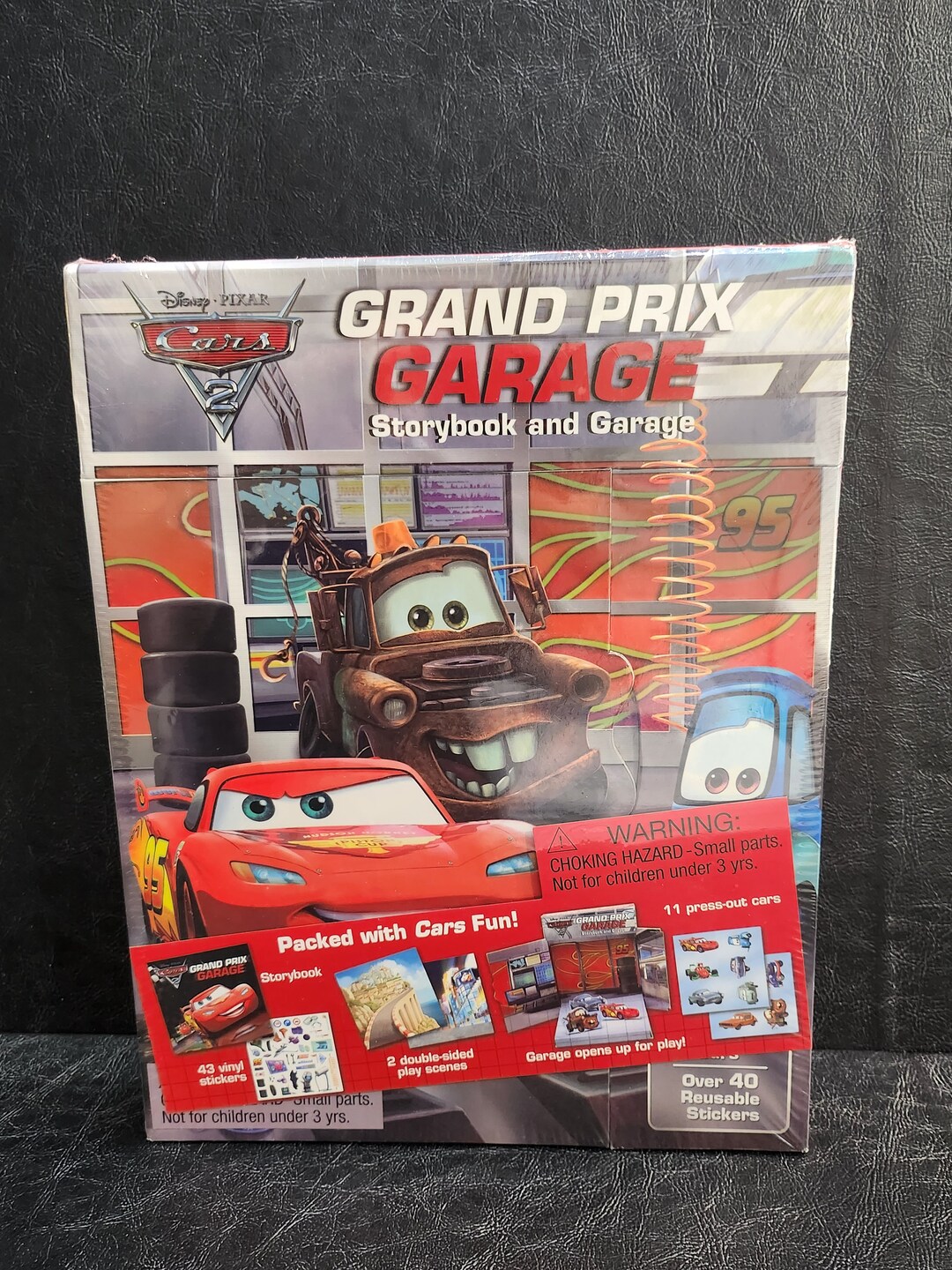 Cars 2 Grand Prix Garage Storybook and Playset NIB - Etsy