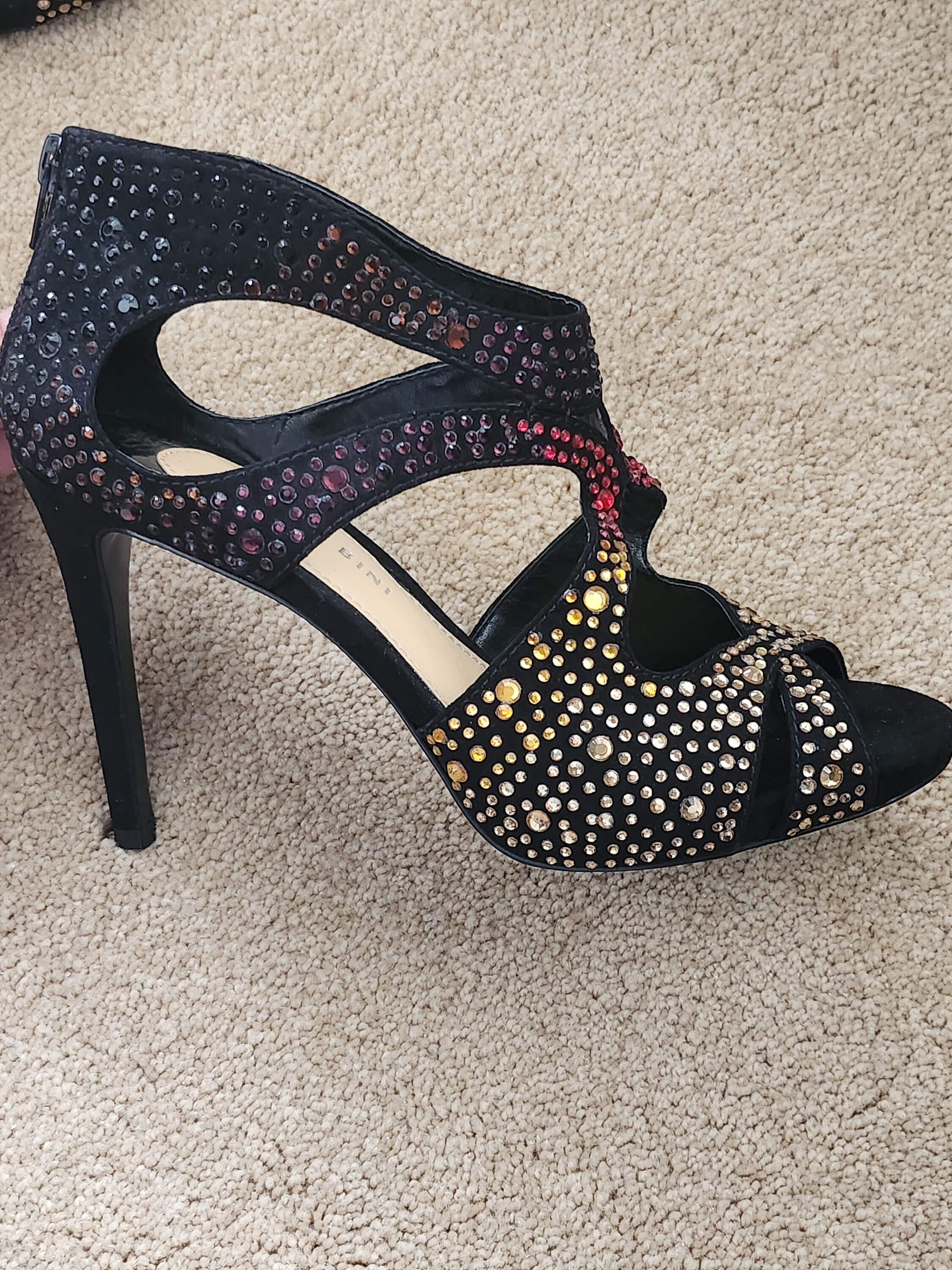 Gianni Bini Sexy Gem Dazzled Black High Heel Shoes-8m NEW NEVER WORN - Etsy