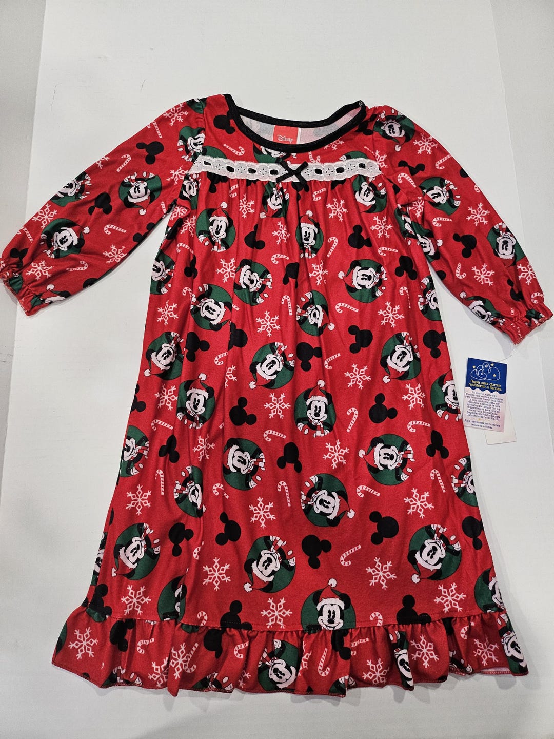 Disney Brand Girls Red Santa Mickey Mouse Long Sleeve 2T Holiday ...