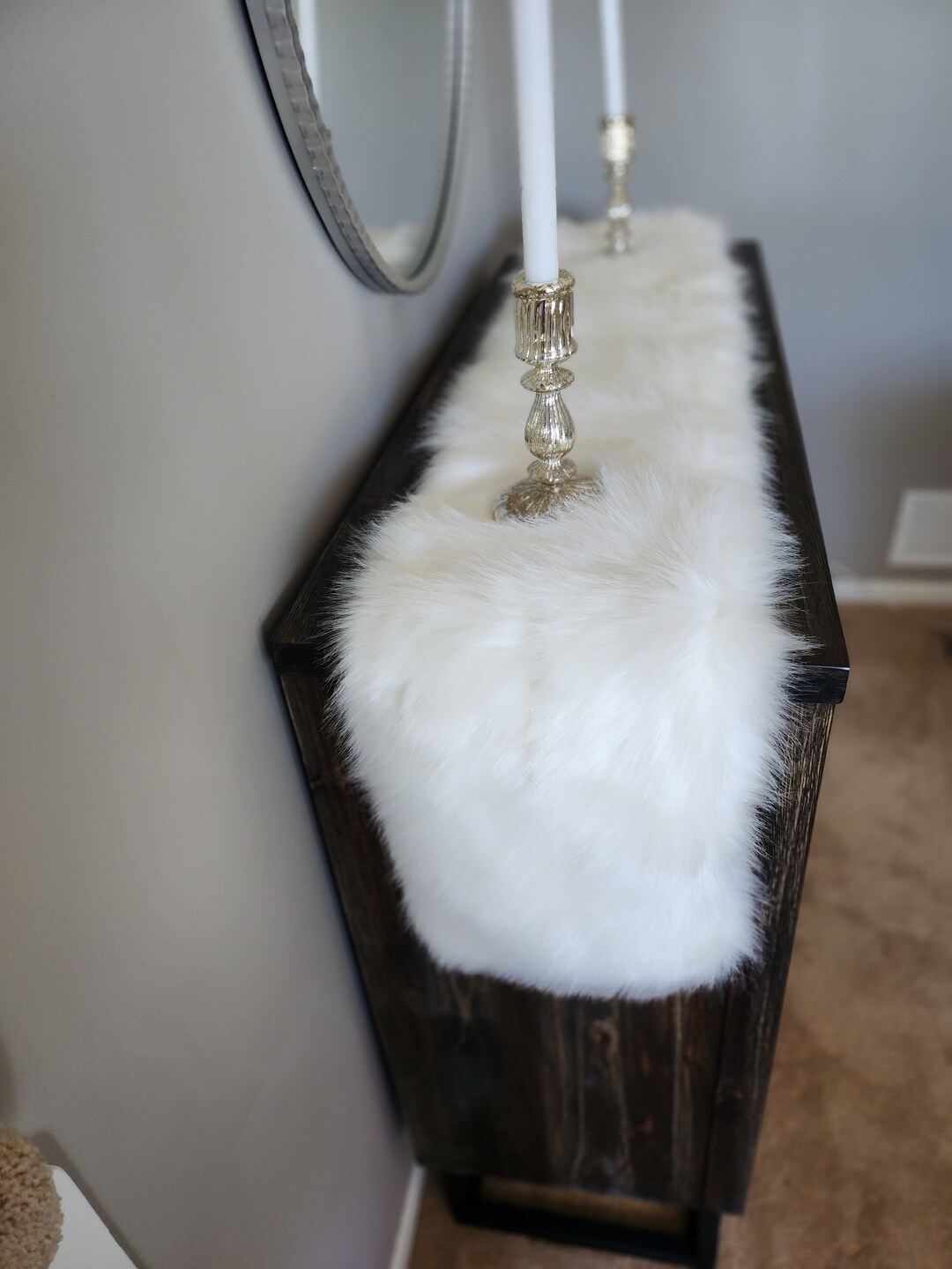 Faux Arctic Fox Fur Scarf Wrap or Christmas Table Runner (66") - Etsy