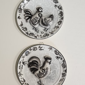 Bella Casa by Ganz 3D Rooster/ Hen Plates, 5 Inch Wall Decor - Etsy