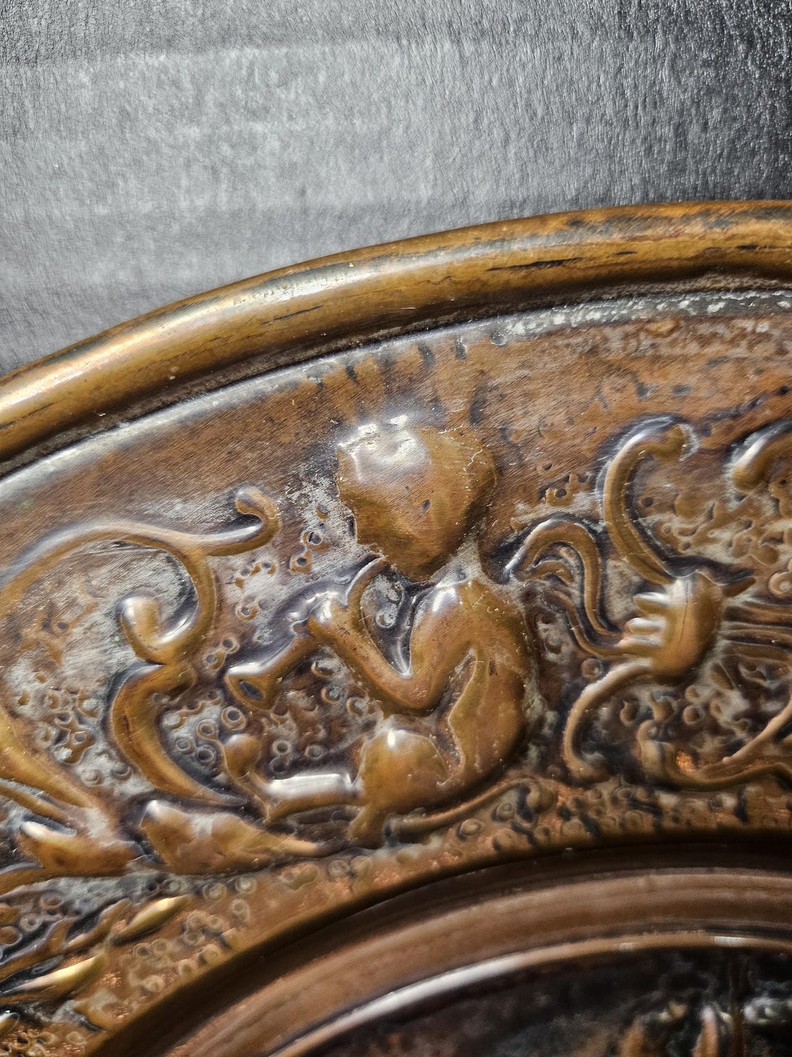 Vintage Rare Large Copper Hand Embossed Arizona Road Runner Decorative ...