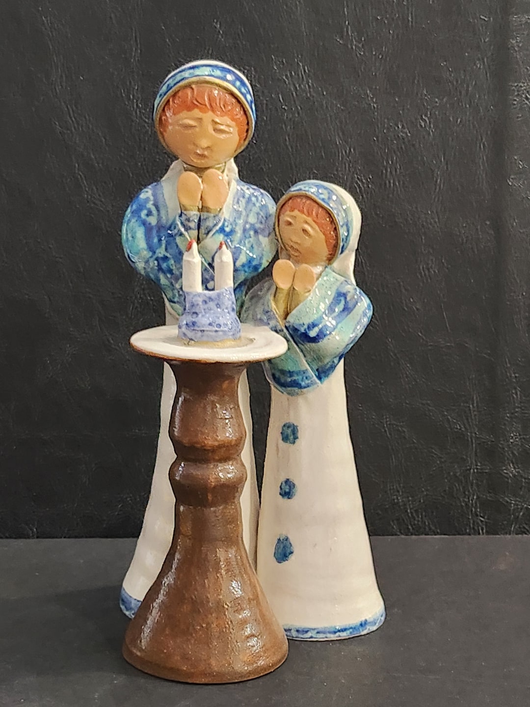Handmade Mali Pottery Sculpture of Woman and Girl Praying by 2 - Etsy