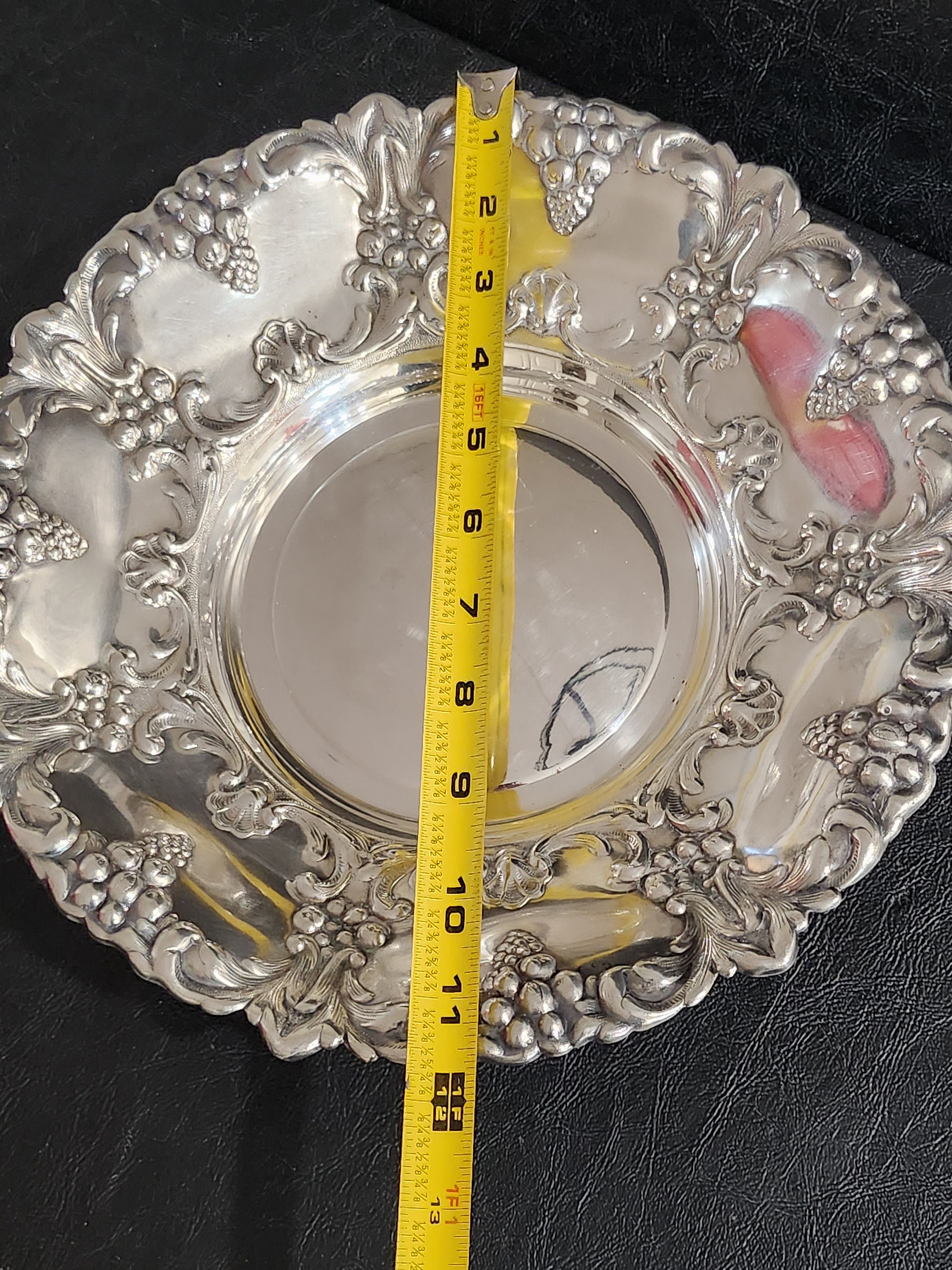 Vintage William Adams Scallop Grapes Silver Plate Serving Bowl Spain - Etsy