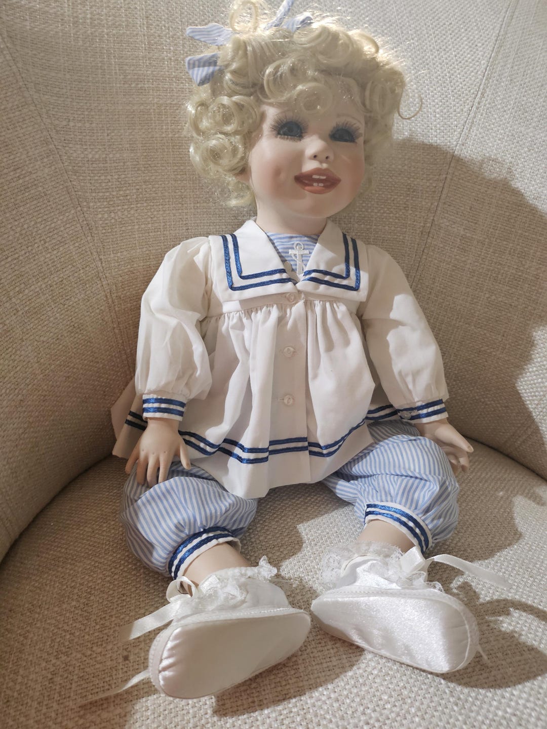 Hamilton Heritage Michelle Blonde Haired Blue Eyed Dimpled Sailor Girl ...