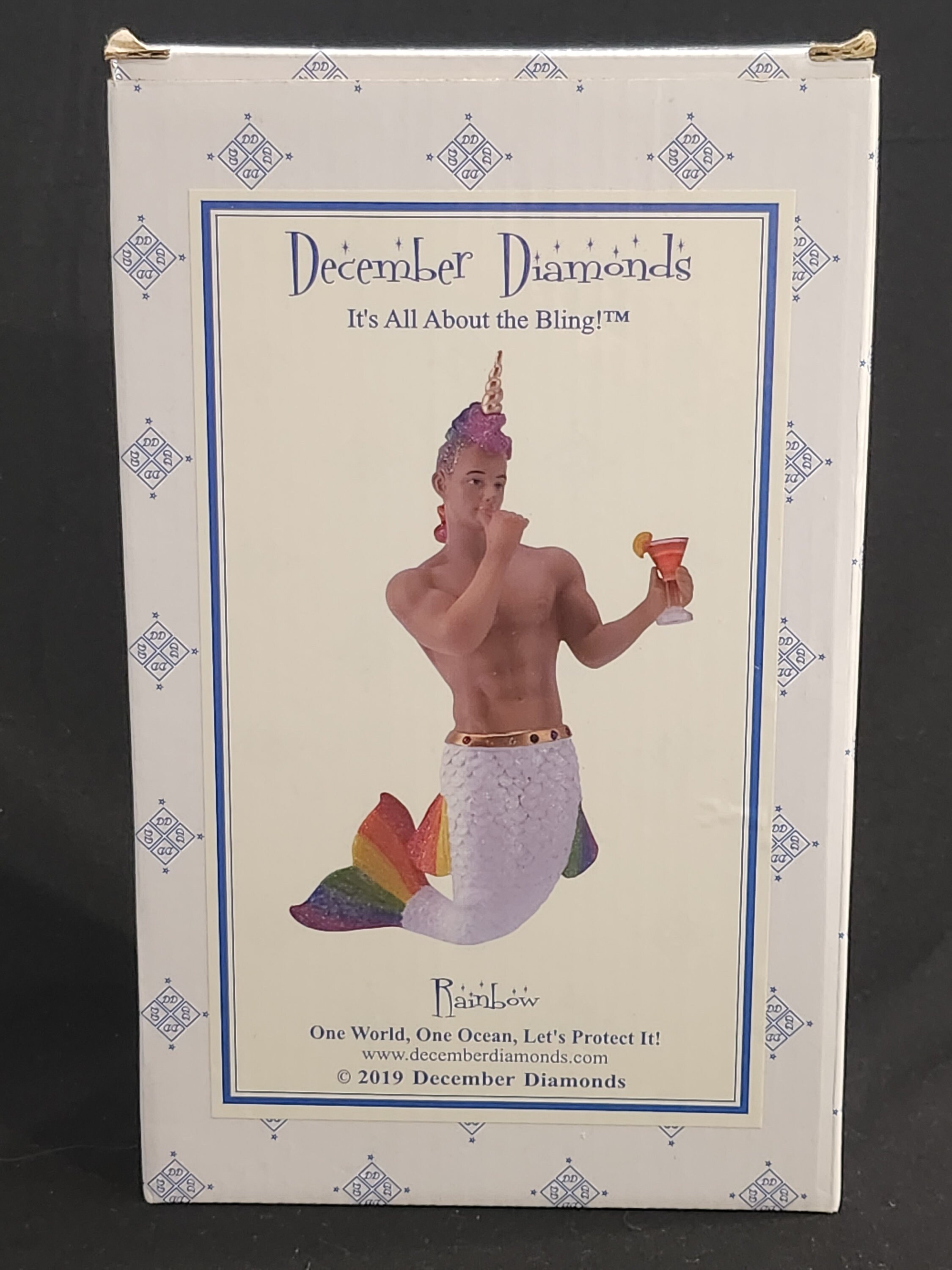 December Diamonds Rainbow Unicorn Merman Ornament - Etsy