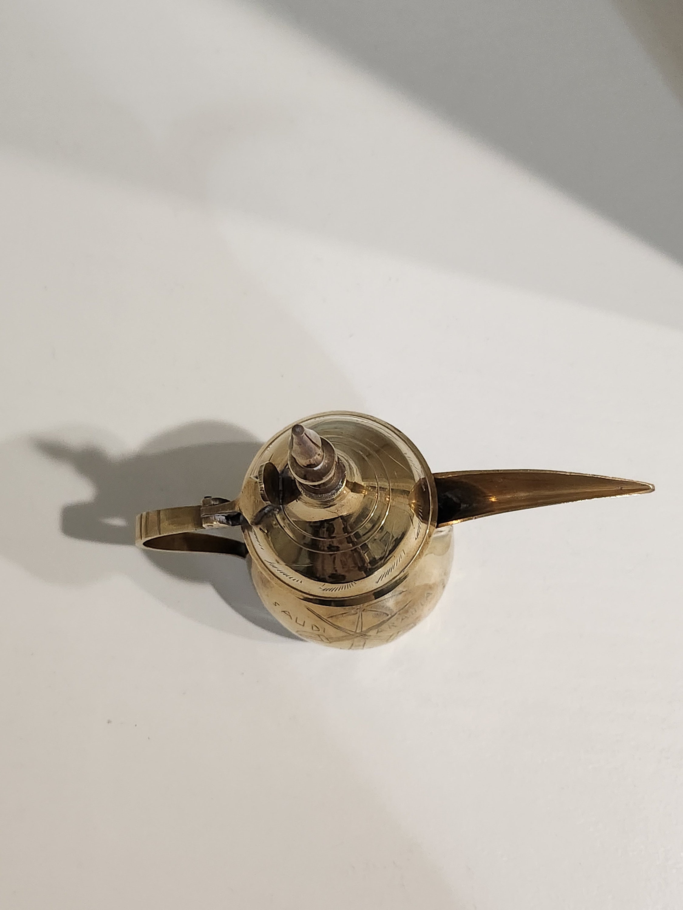 Mid Century Modern Vintage Saudi Arabian Solid Brass Dallah Pot ...