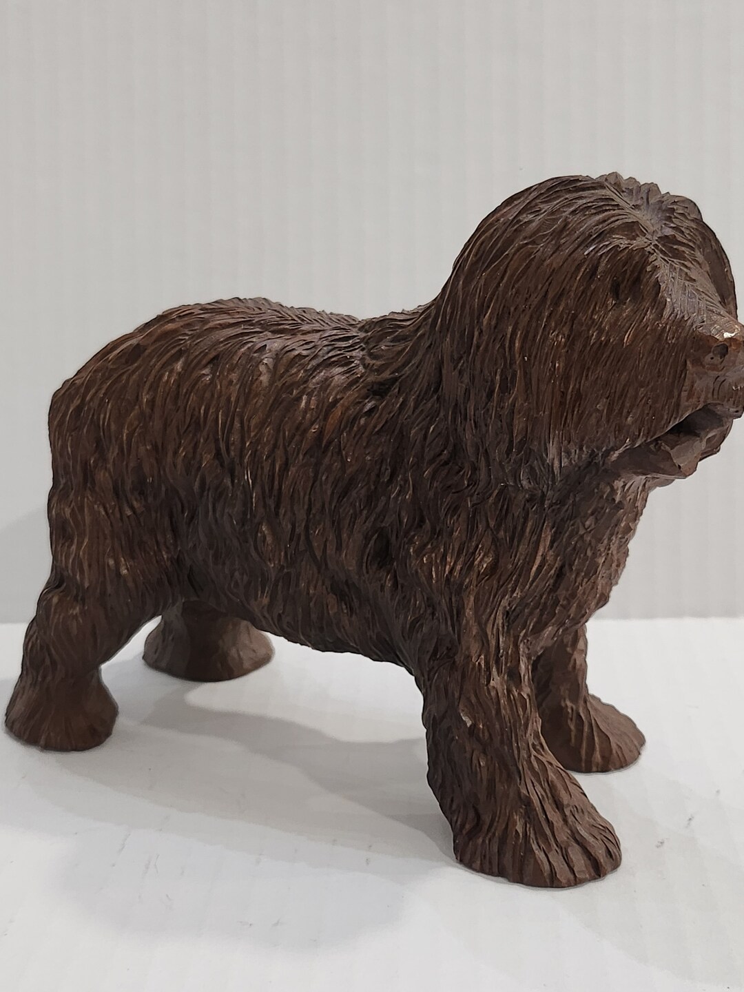 Rare Find: Vintage Red Mill Pecan Shell Resin English Sheepdog Weighted ...