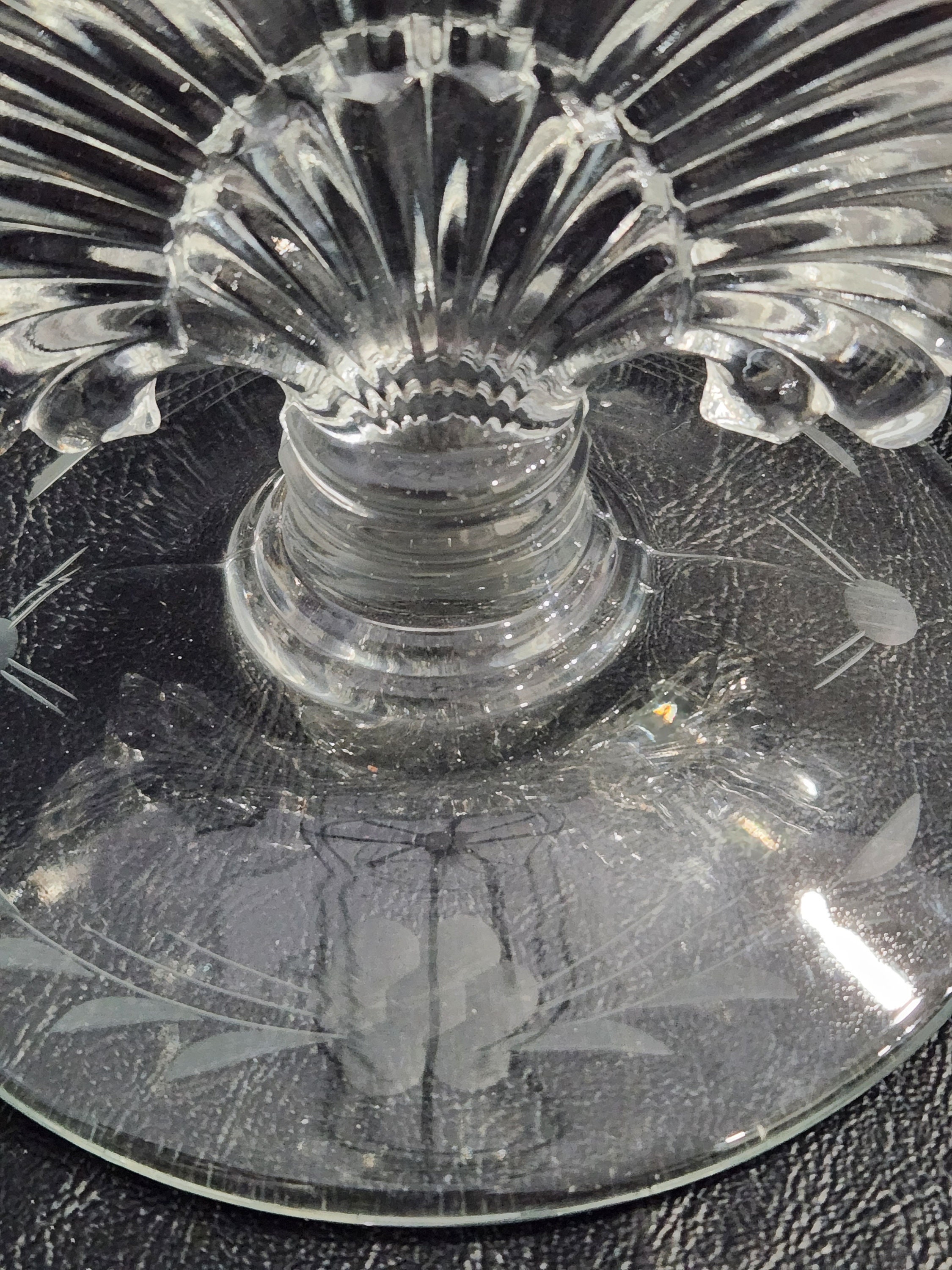 Rare Pair of Vintage Paden City Glass Maya Pattern Double Candle ...