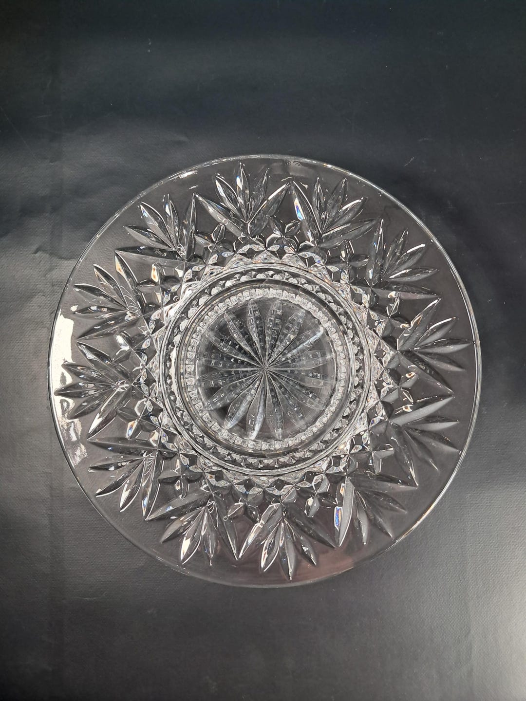 Exquisite Signed Waterford Round Crystal "bethany" Pillar Candle Holder ...