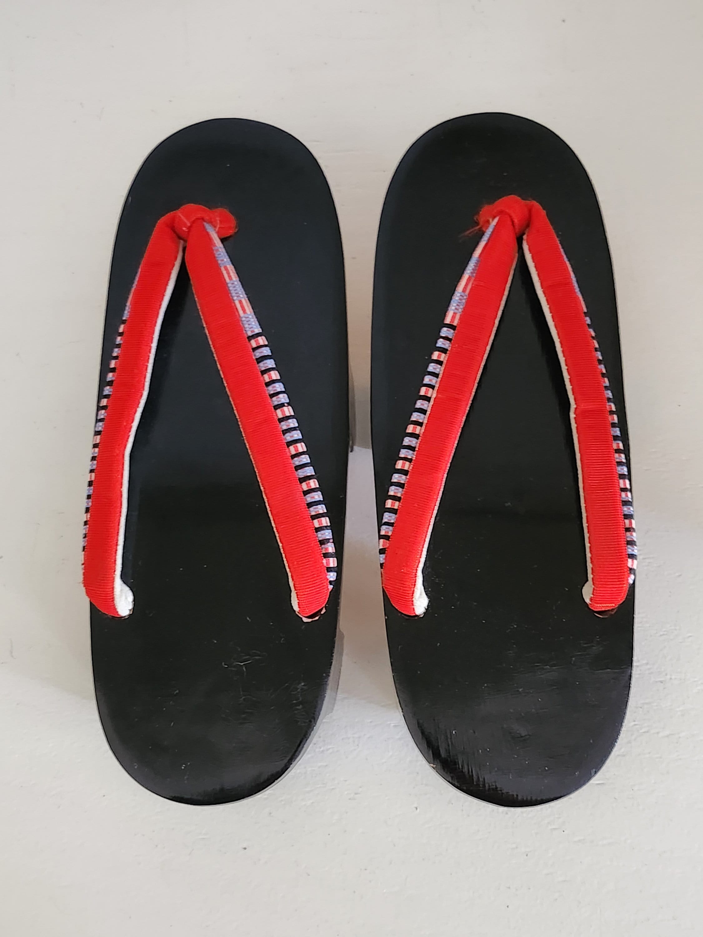 Vintage Okobo Traditional Japanese Wooden Sandals Flat Wood Based ...