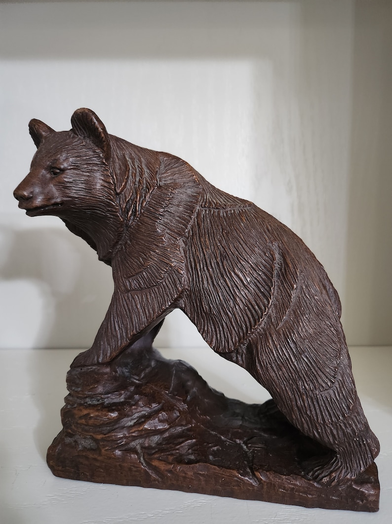 Vintage Brown Bear Figurine Sculpture, Red Mill Manufacturing, USA - Etsy