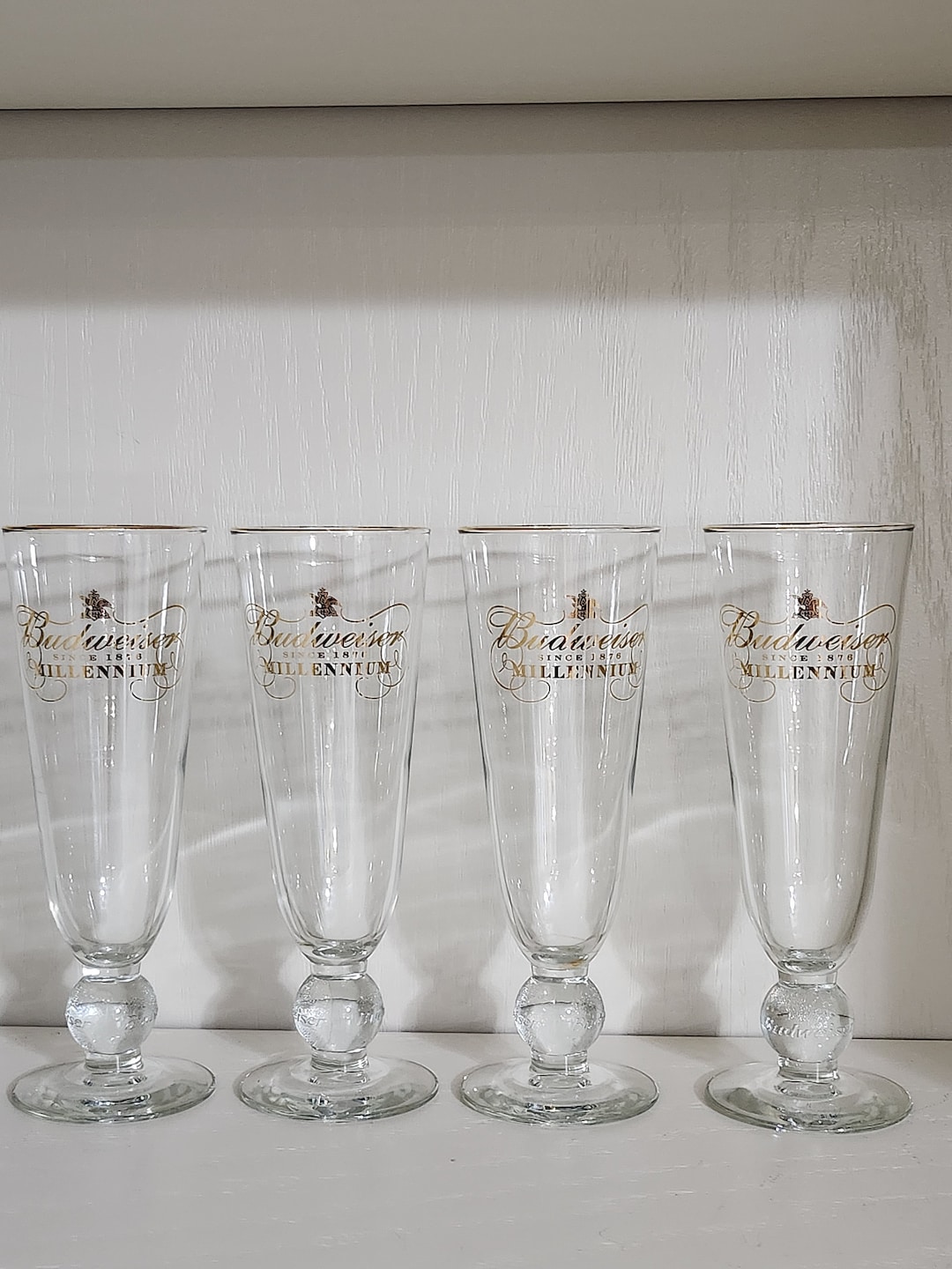 Vintage Rare Budweiser Millennium Set of Four Glasses - Etsy