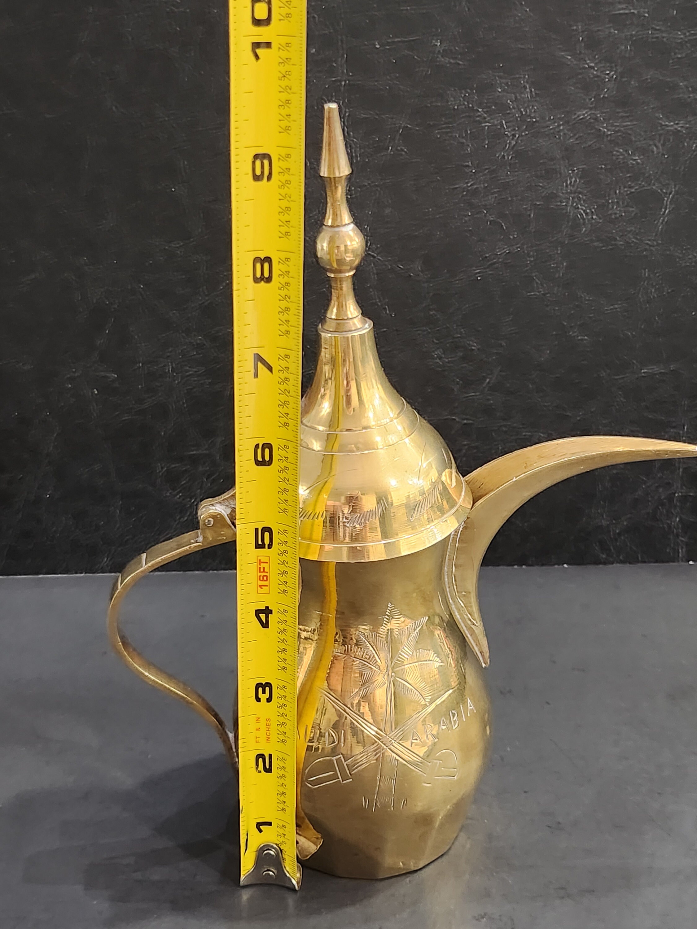 Mid Century Modern Vintage Saudi Arabian Solid Brass Dallah Pot ...