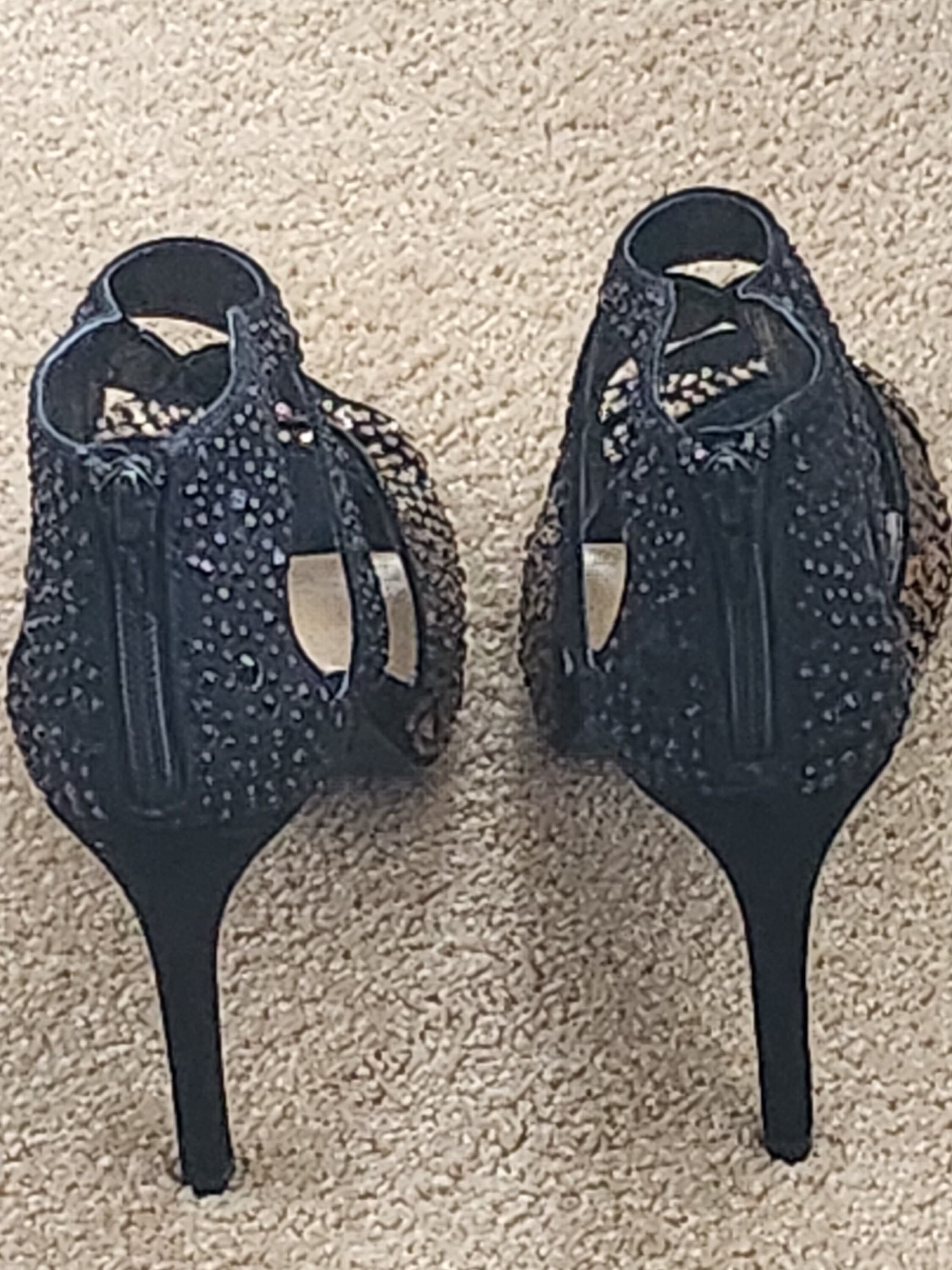 Gianni Bini Sexy Gem Dazzled Black High Heel Shoes-8m NEW NEVER WORN - Etsy