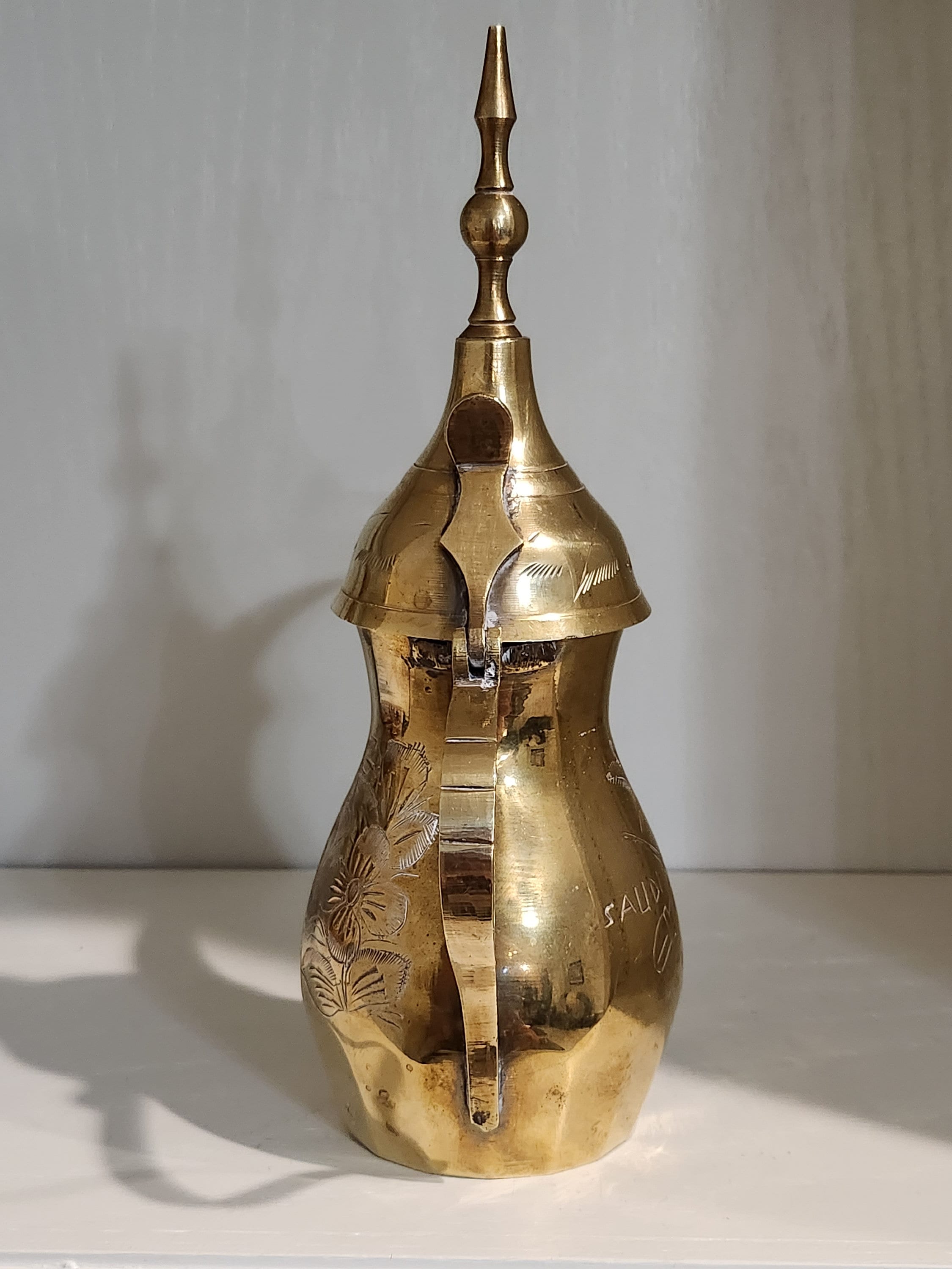 Mid Century Modern Vintage Saudi Arabian Solid Brass Dallah Pot ...