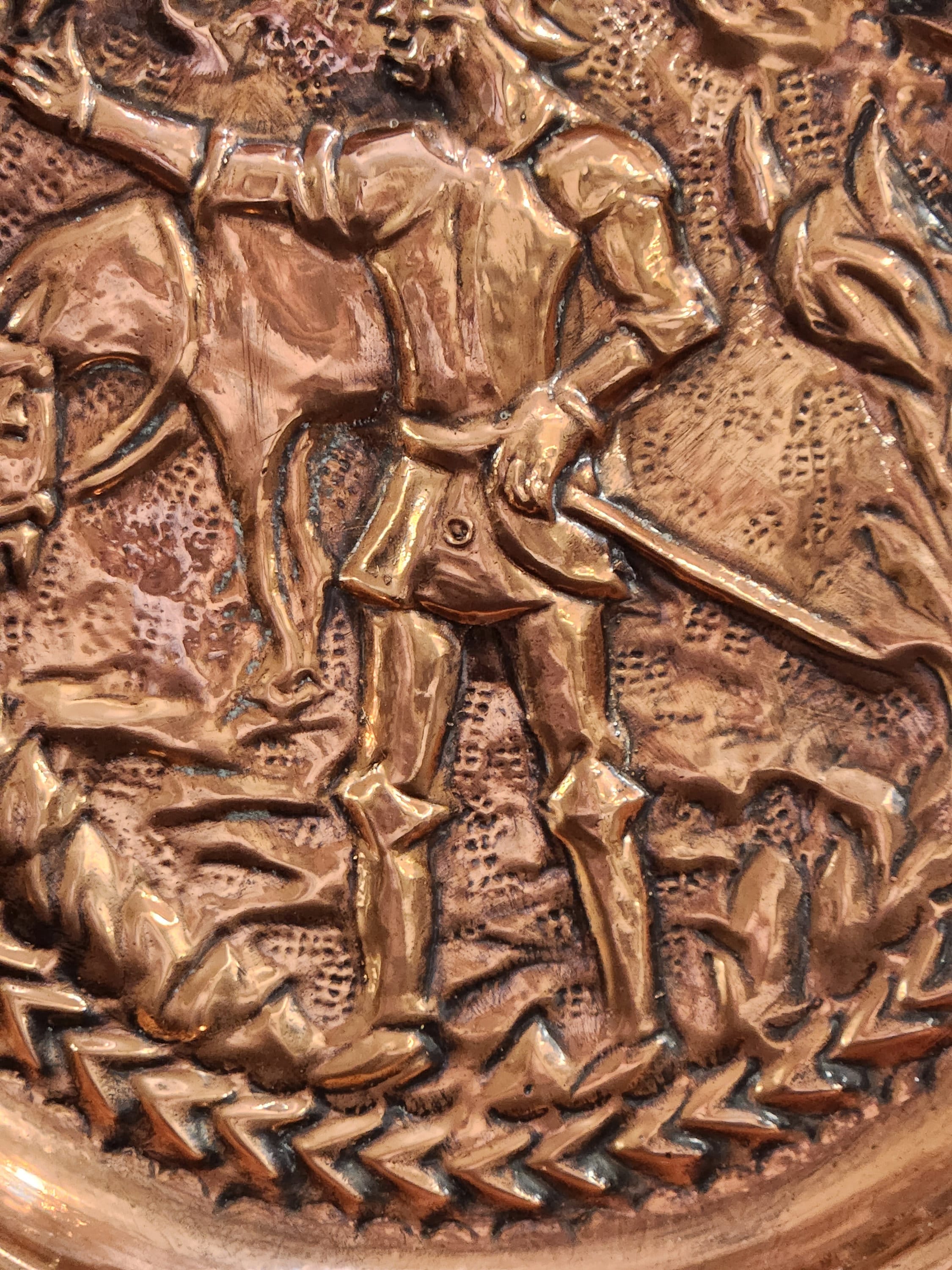 Embossed Spanish Conquistador and Horse Large Copper Plate - Etsy