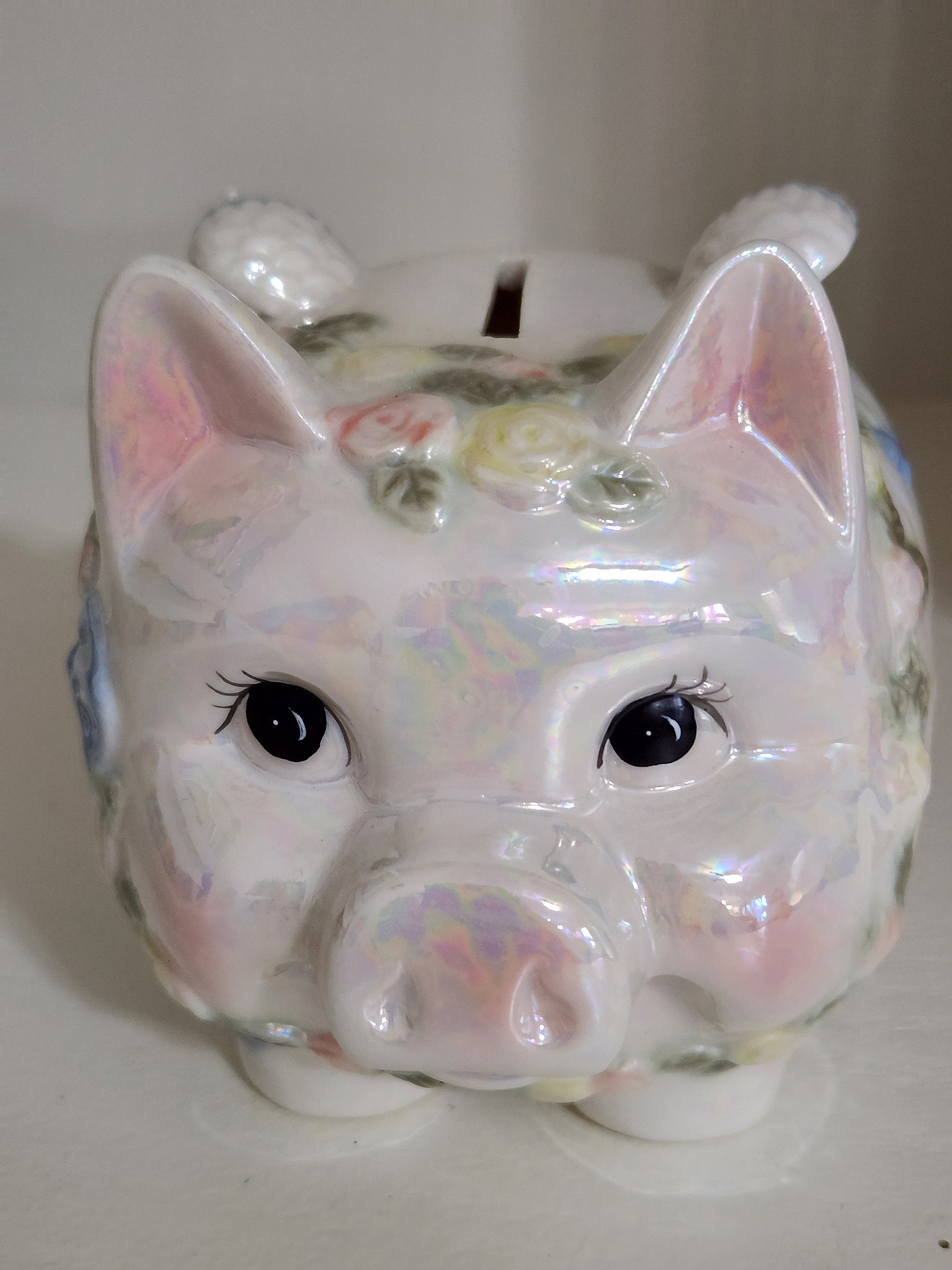 Iridescent Lefton Piggy Bank - Etsy