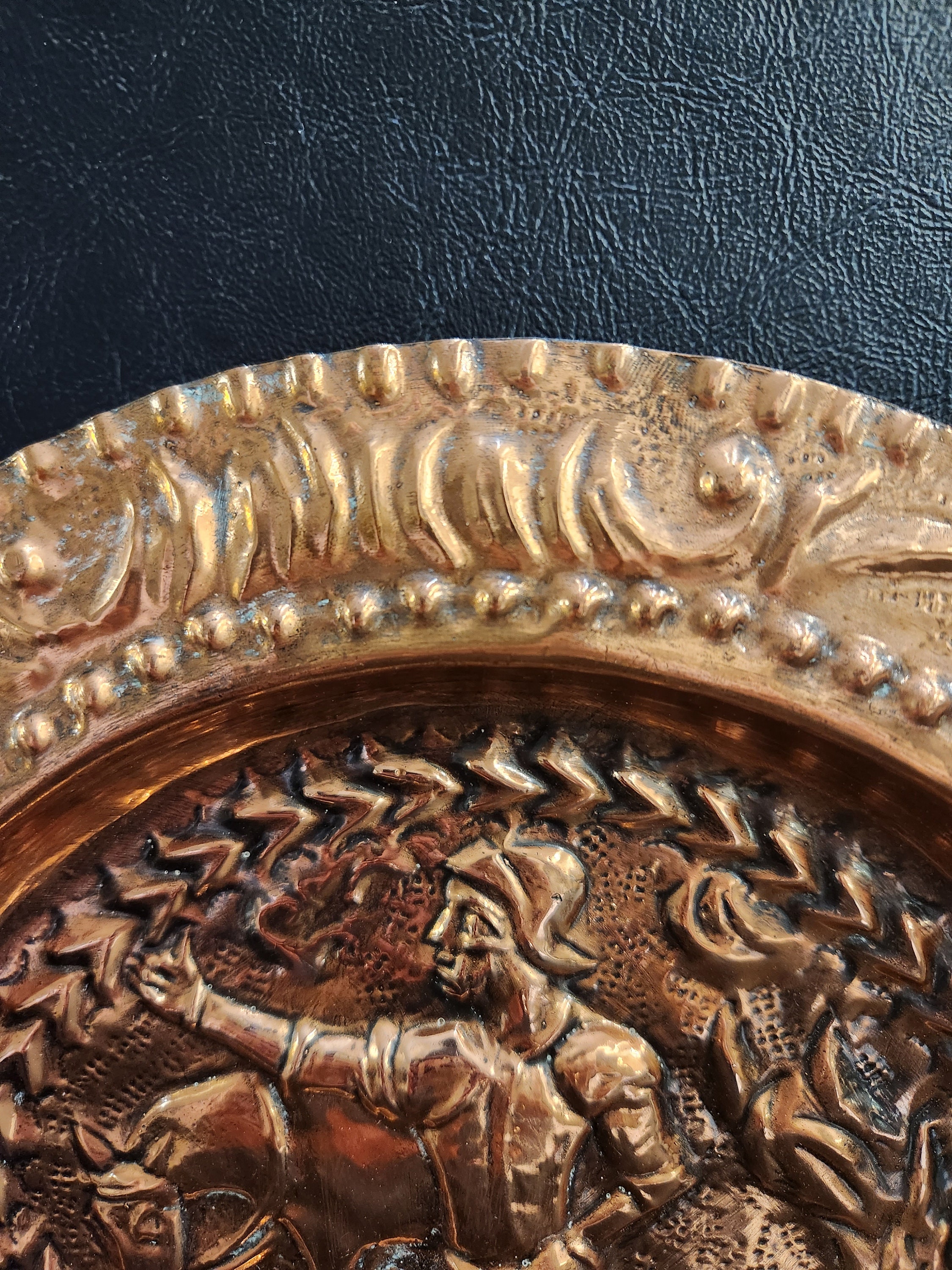 Embossed Spanish Conquistador and Horse Large Copper Plate - Etsy