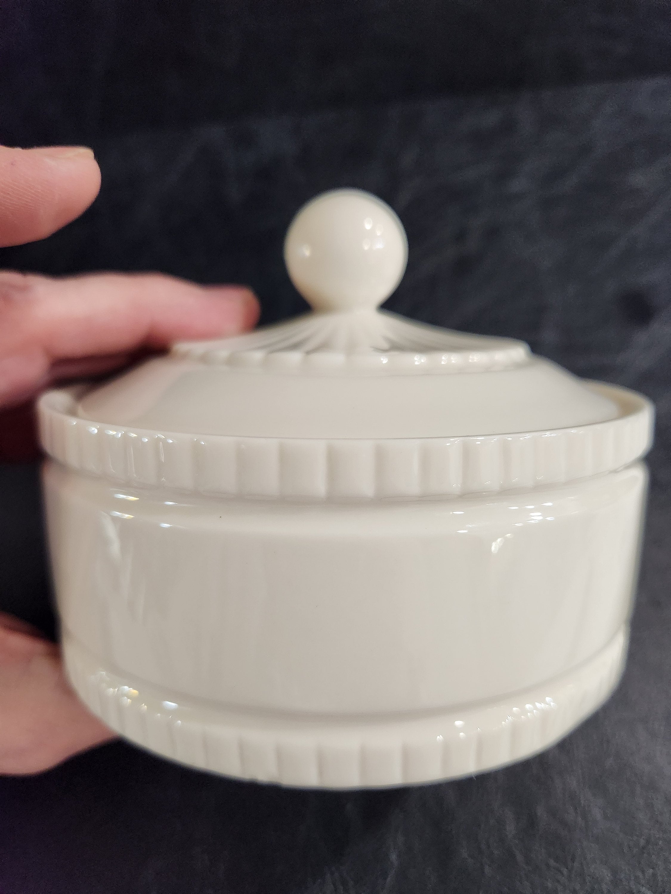 Rare 1950s Blue Lenox Stamped, Round Ivory Lidded Dish - Etsy