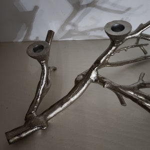Unique Silver Tree Branch Candelabra 4 Candle Holders 23 Inches Long - Etsy