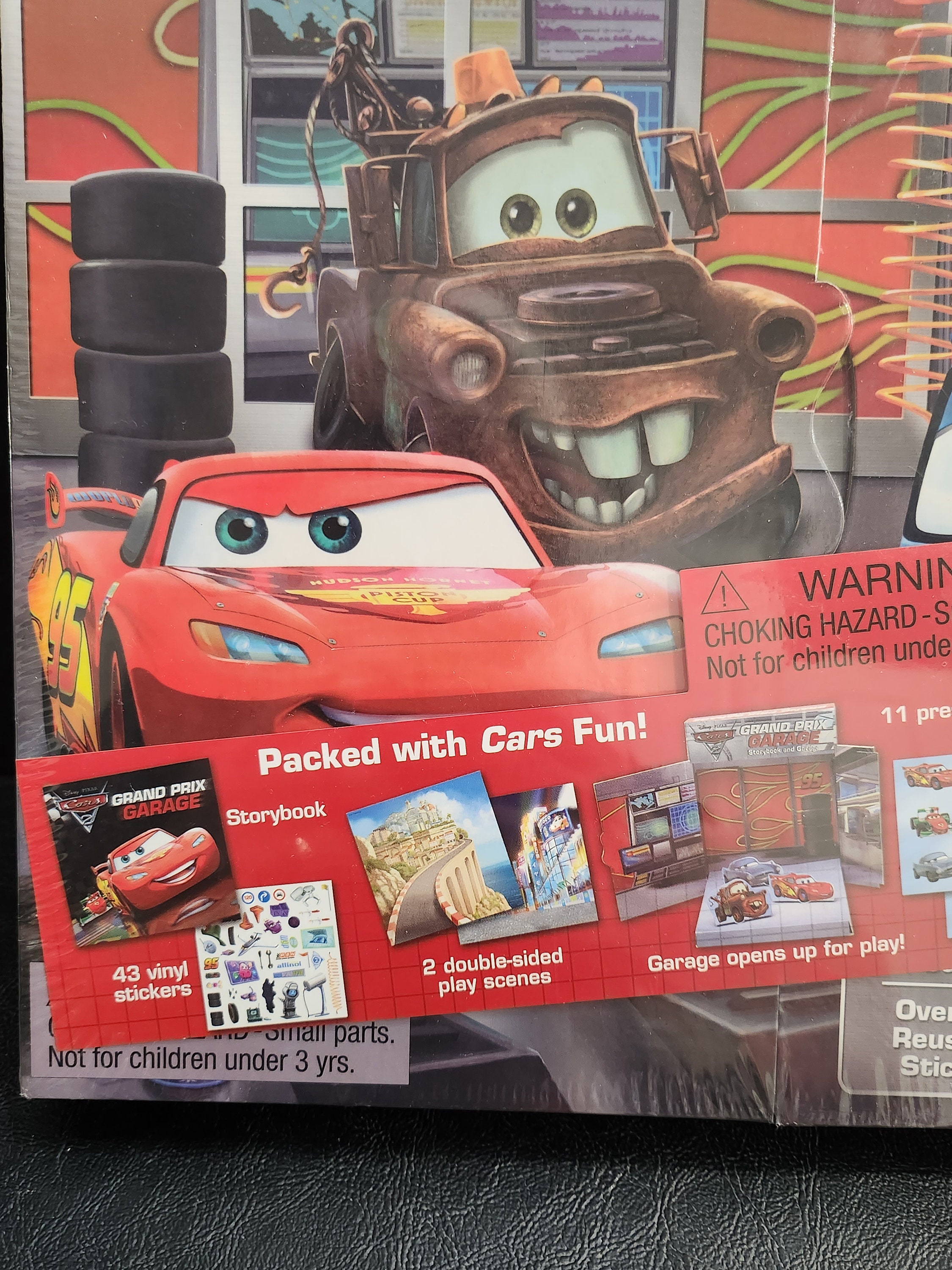 Cars 2 Grand Prix Garage Storybook and Playset NIB - Etsy