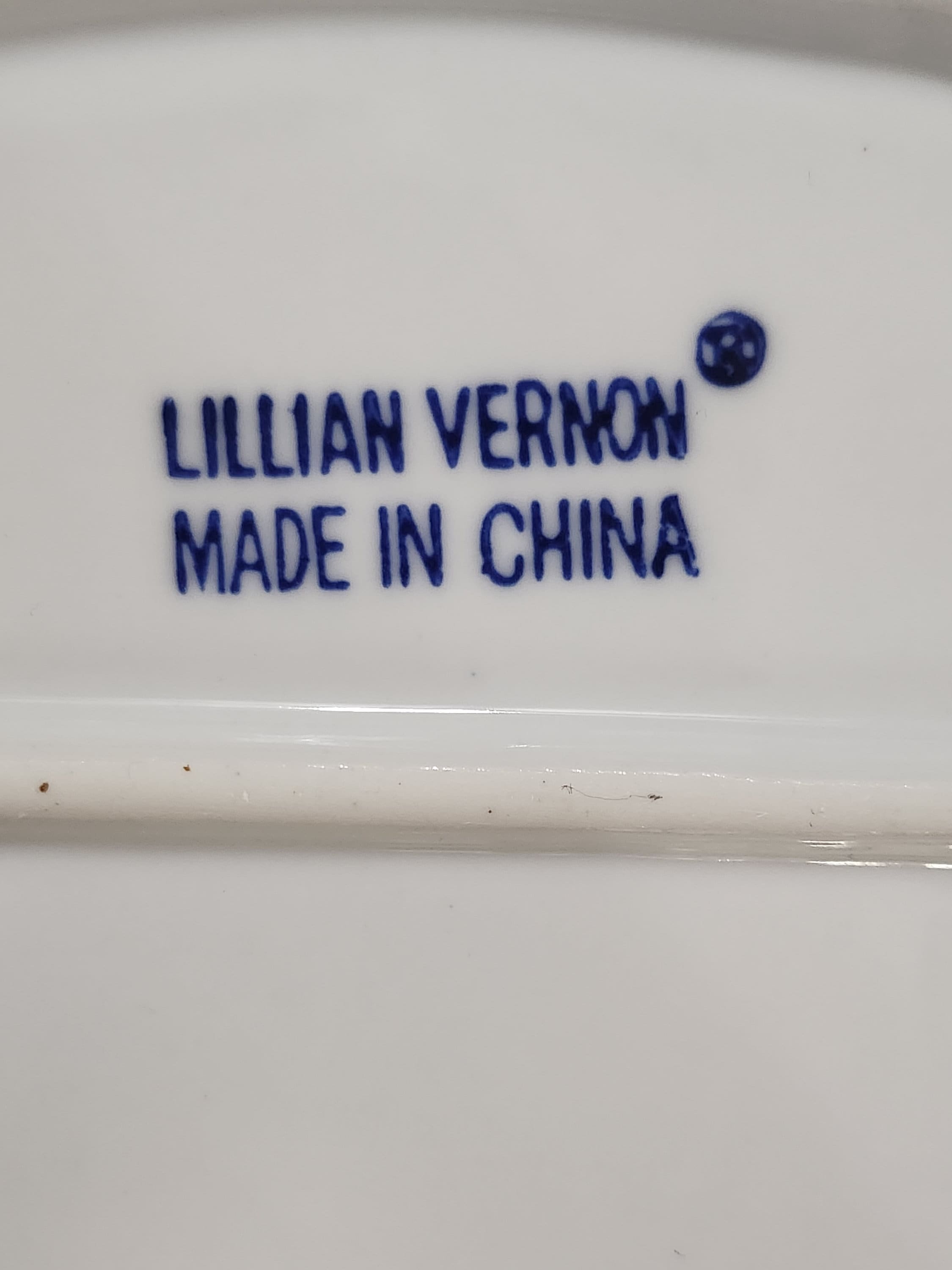 Set of 3 Vintage Lillian Vernon Blue White Porcelain Floral Reticulated ...