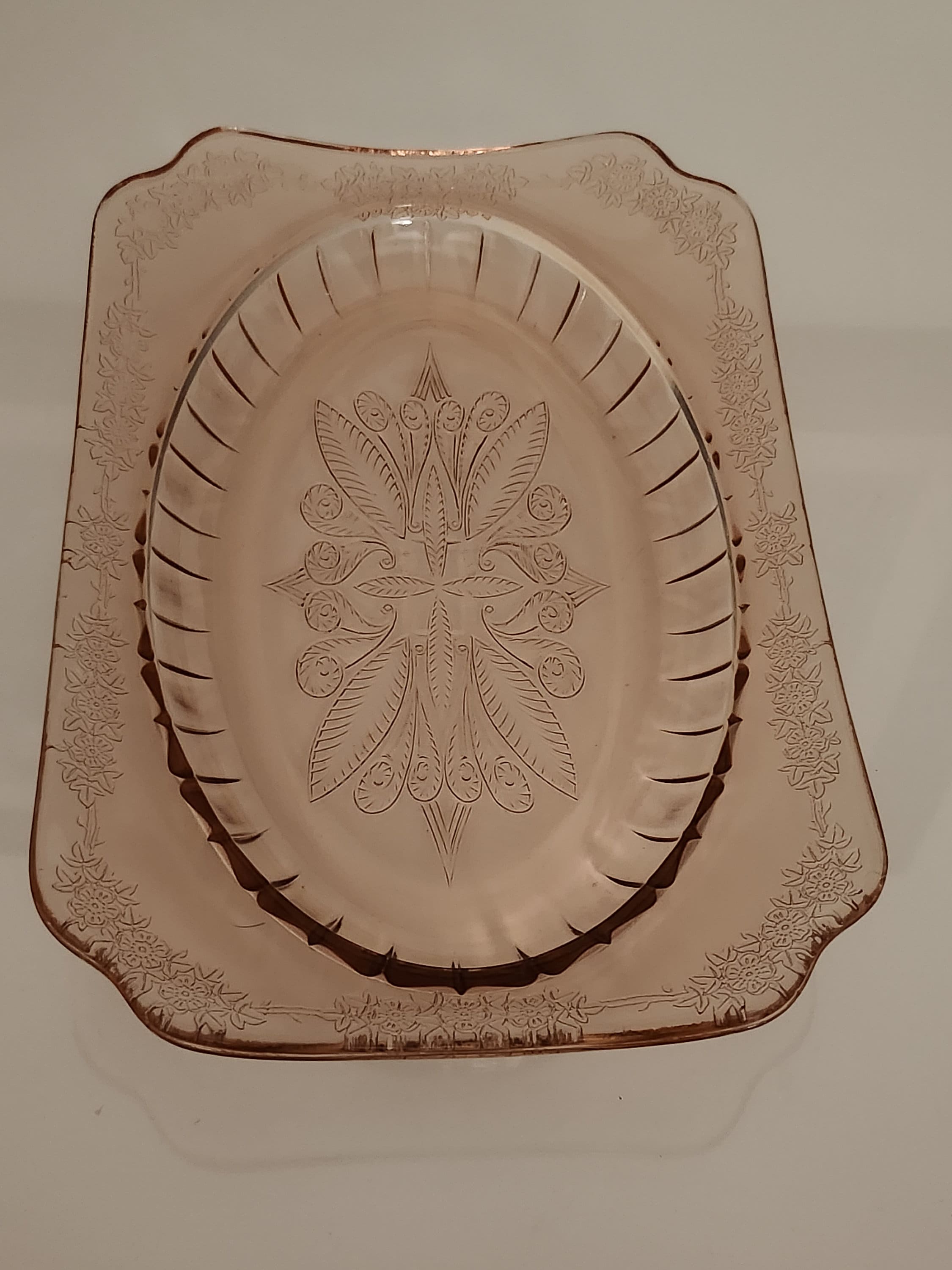 Antique Pink Depression Glass Adam Pattern Jeanette Glass Company ...