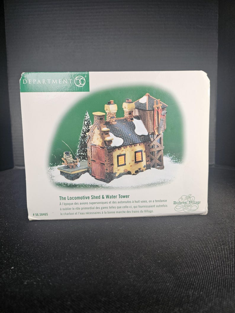 Department 56 the Locomotive Shed & Water Tower Dickens Village Series ...